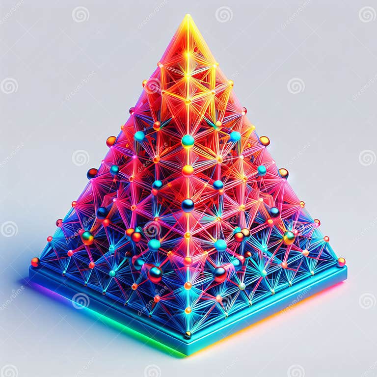 Three Dimensional Pebble in the Shape of a Pyramid, Featuring Stock ...