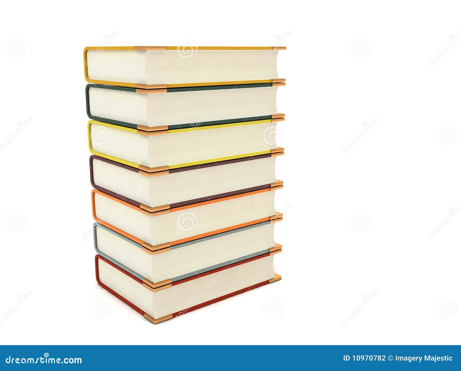 Three Dimensional Pileup Books Stock Illustration - Illustration of ...