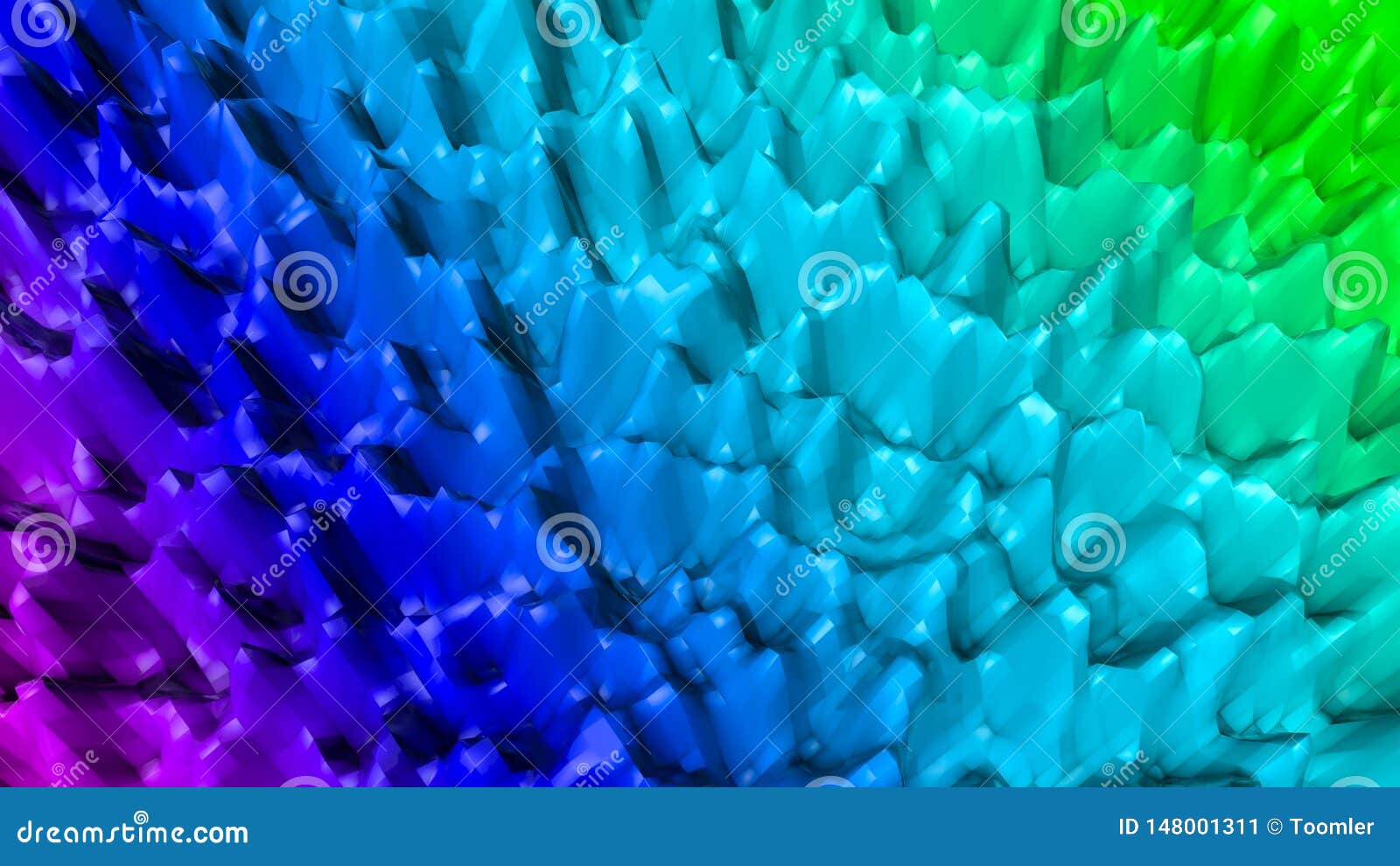 Three-dimensional Plane of Iridescent Color. 3d Render Stock ...