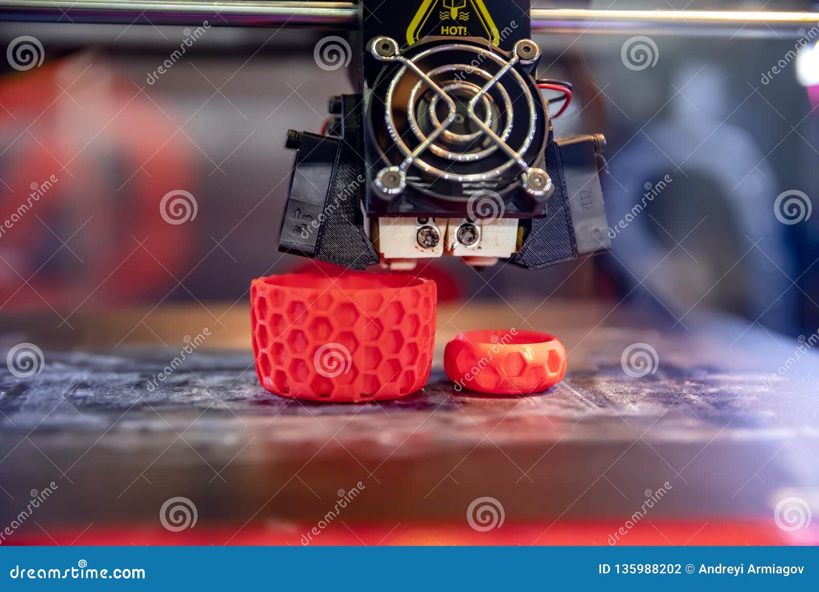 Three Dimensional Printing Machine Stock Photo - Image of computer ...