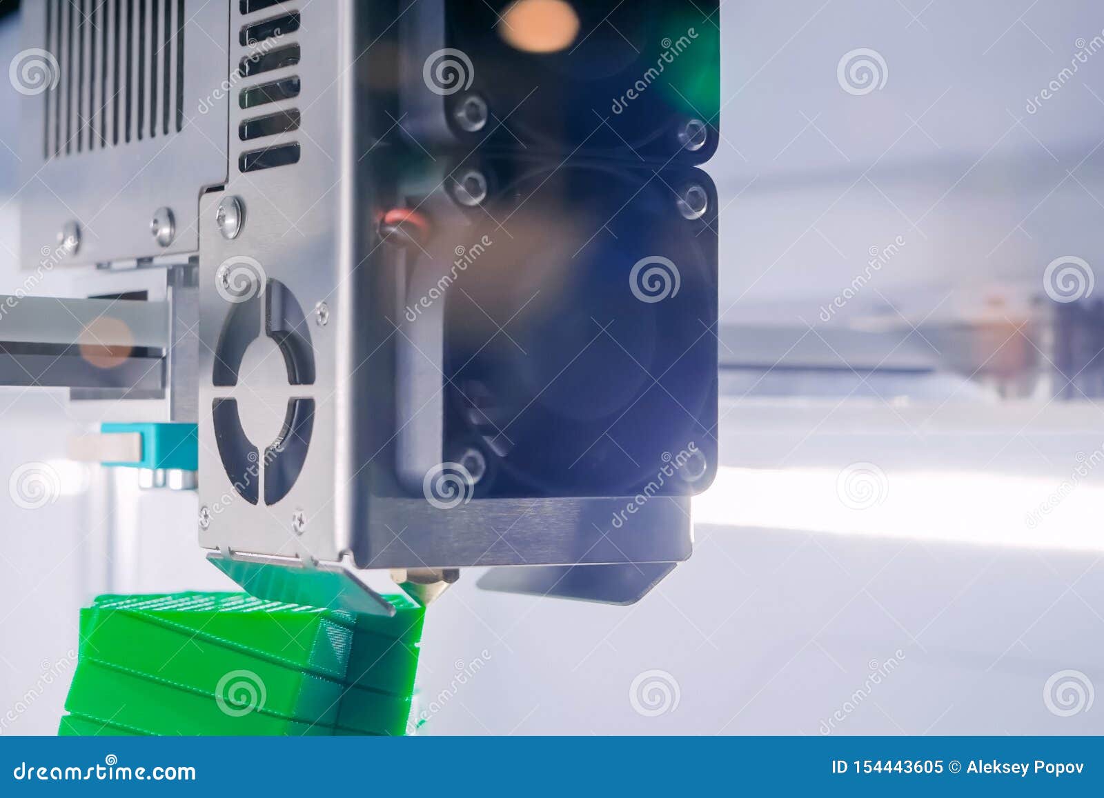 Three Dimensional Printing Machine Prints Physical 3D Model Stock Image ...