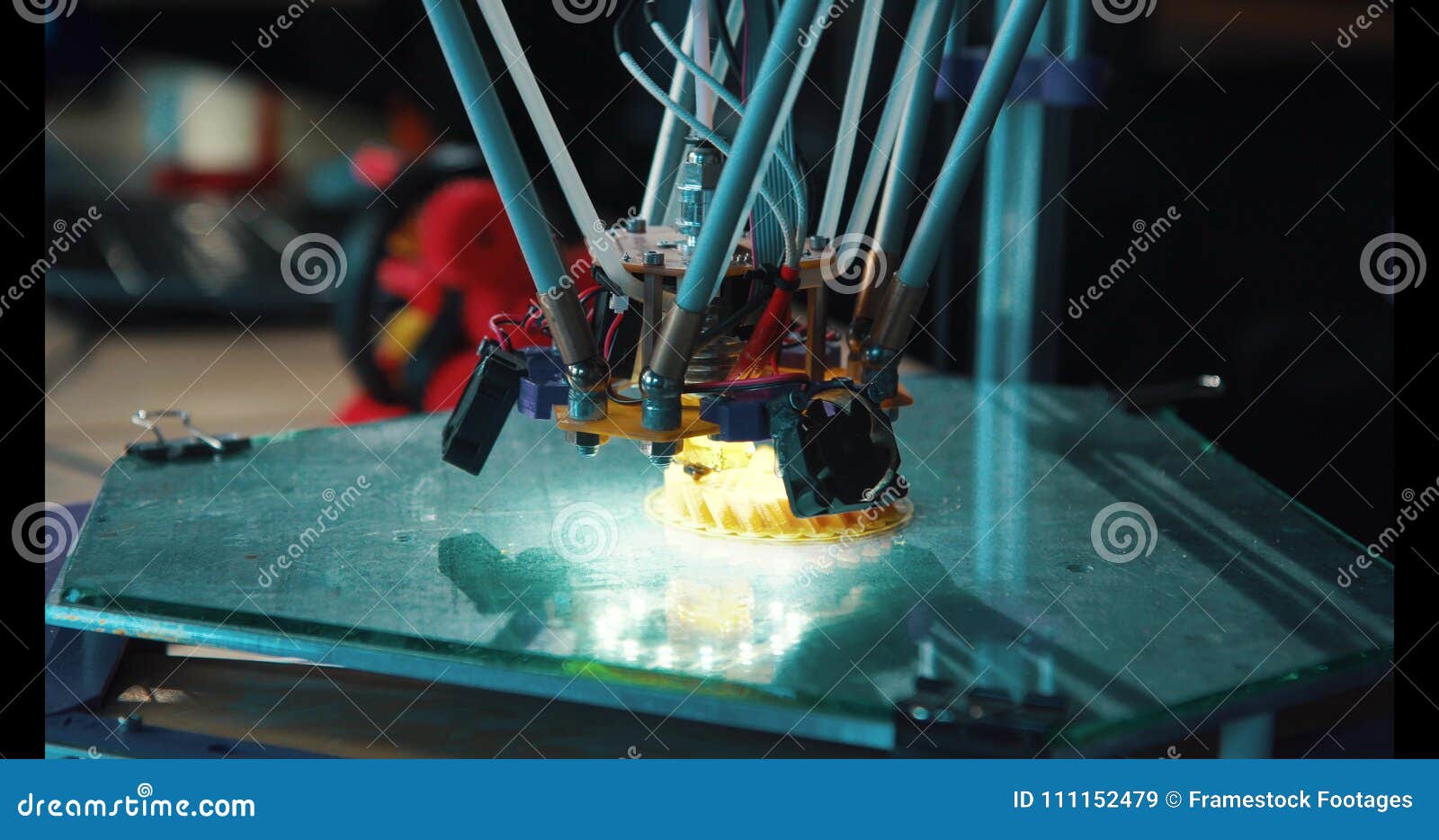 Three Dimensional Printing in Process Stock Image - Image of machine ...