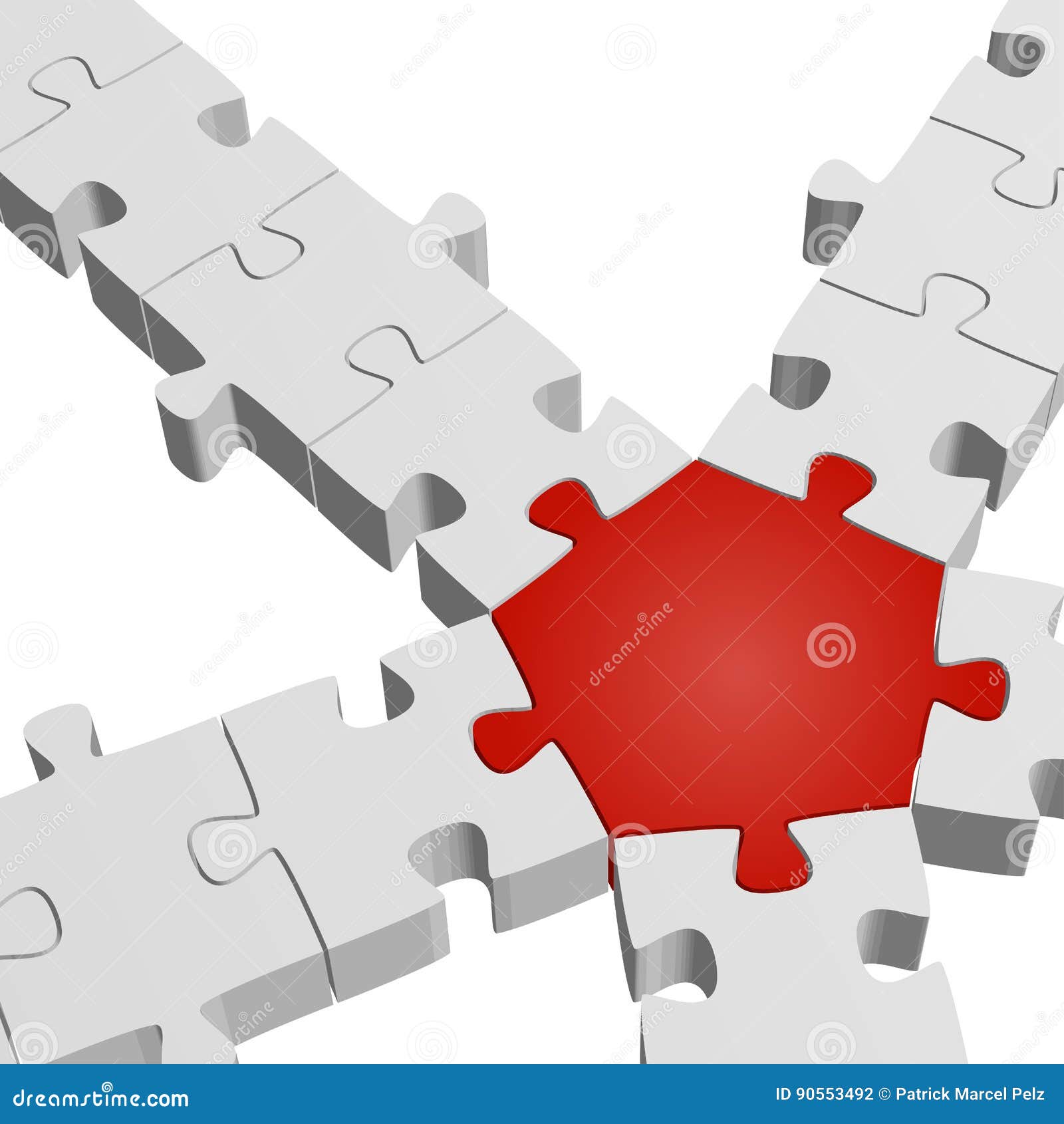 Three Dimensional Puzzle Connection Stock Vector - Illustration of ...
