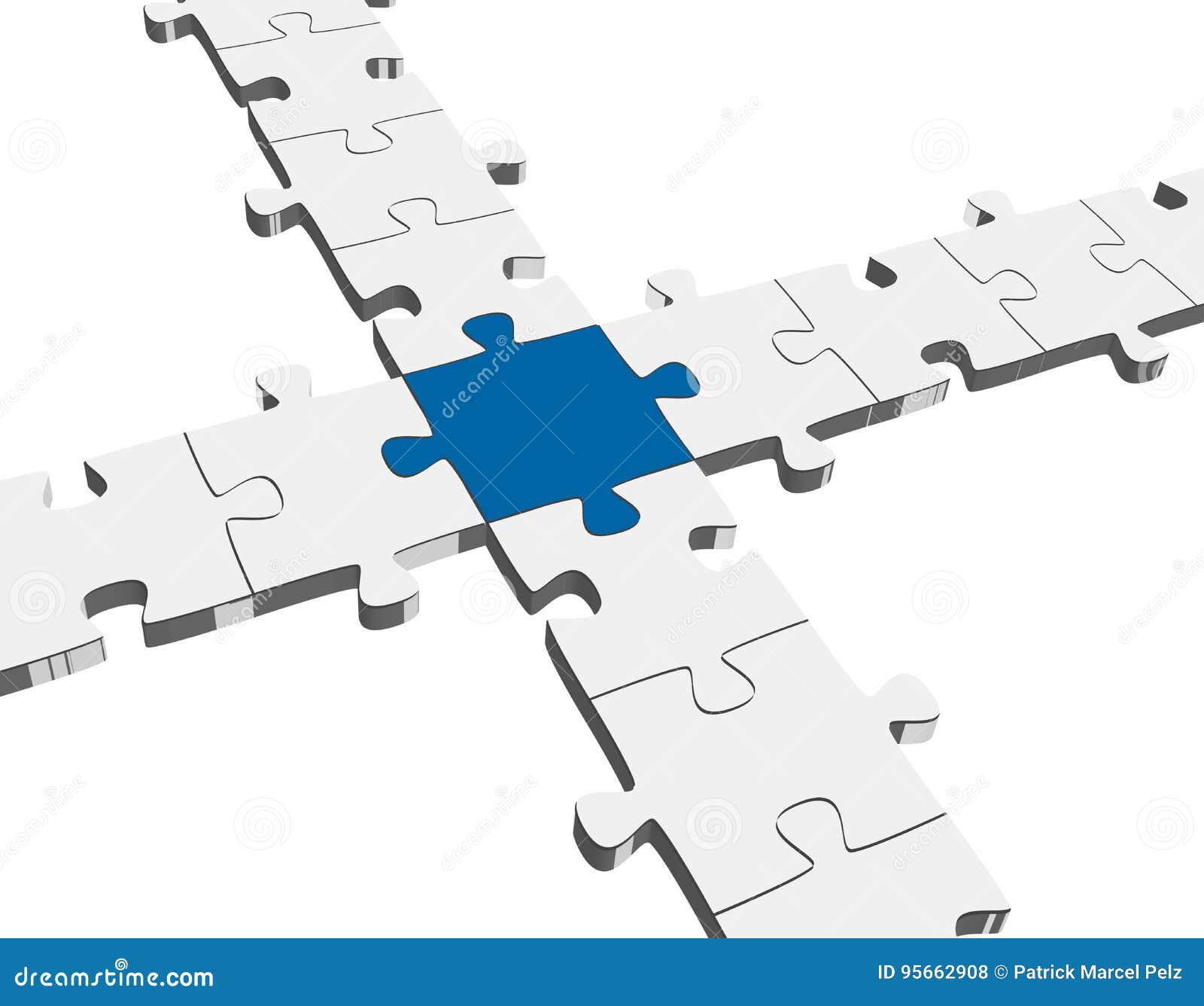 Three Dimensional Puzzle Connection Stock Vector - Illustration of ...