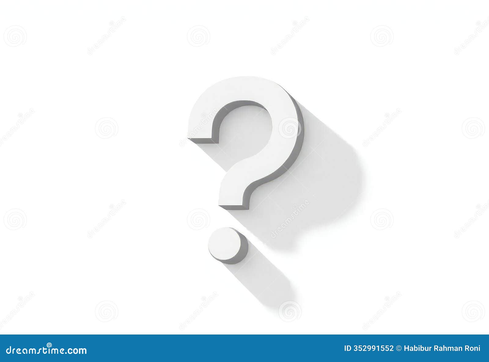 A Three Dimensional Question Mark Symbol, Designed with Depth and ...