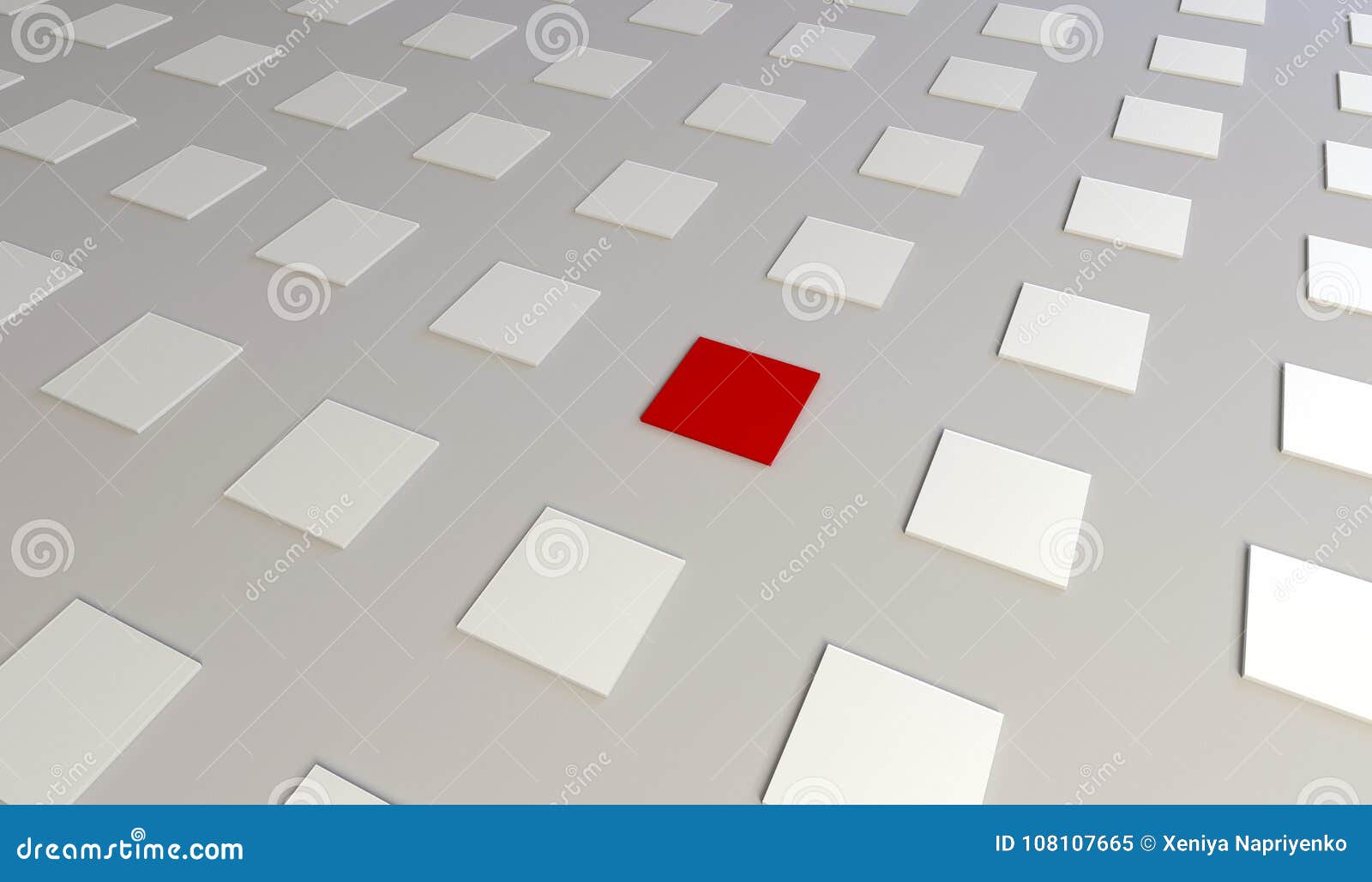 Three Dimensional Render of a Abstract Red and White Cubes Stock ...