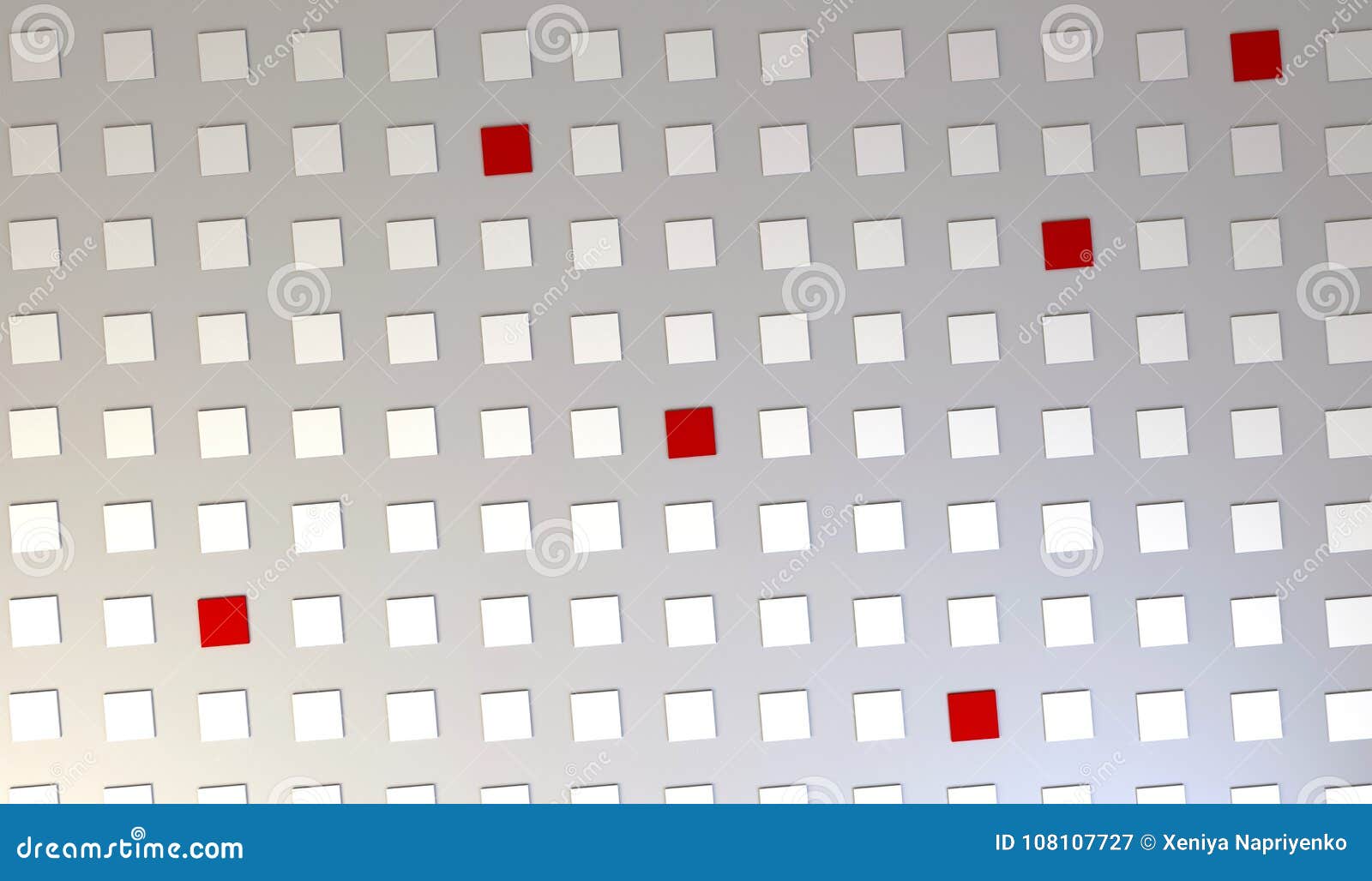 Three Dimensional Render of a Abstract Red and White Cubes. Stock ...