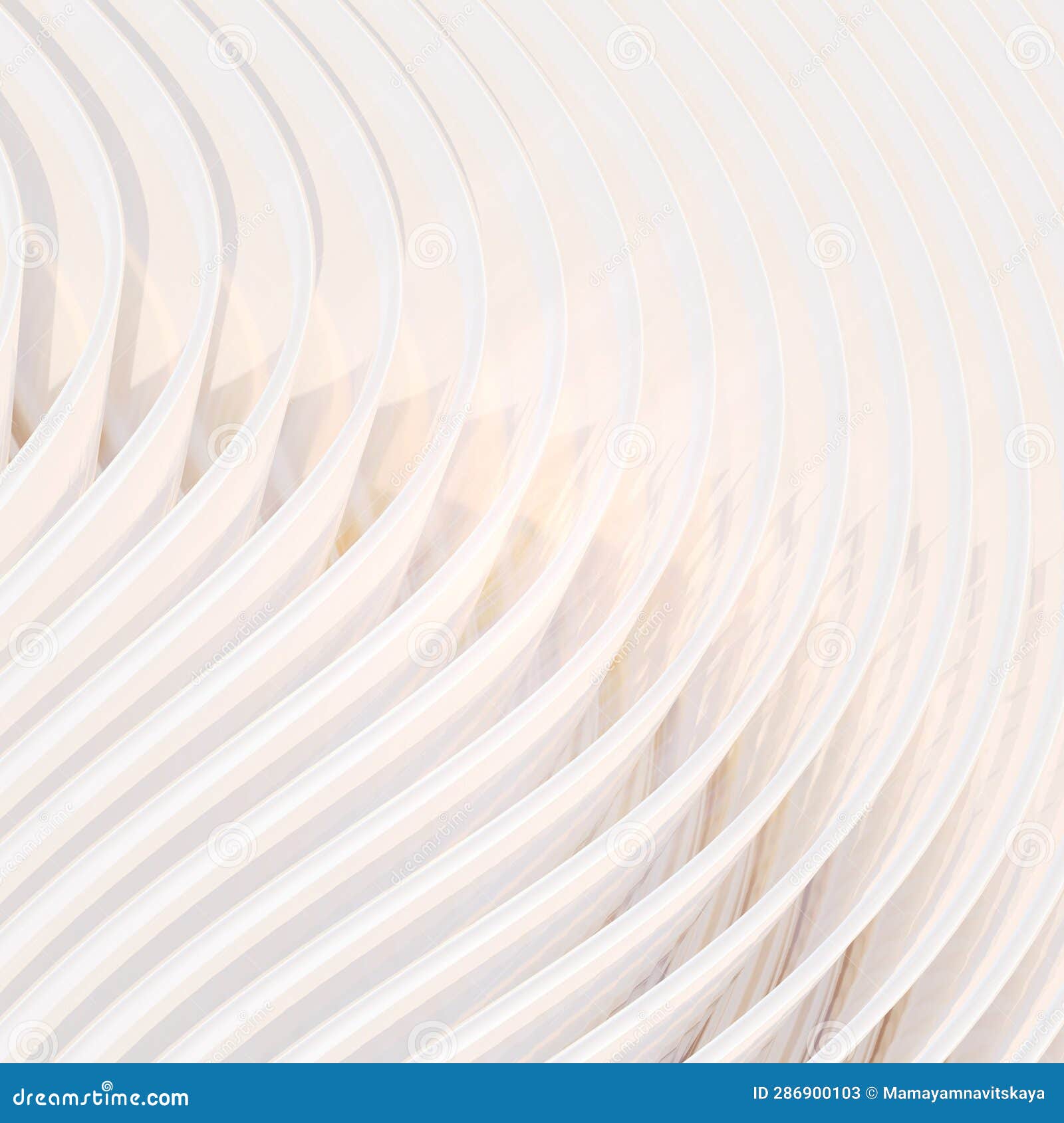 Three Dimensional Render of Delicate Beige Wavy Wallpaper, 3D Abstract ...