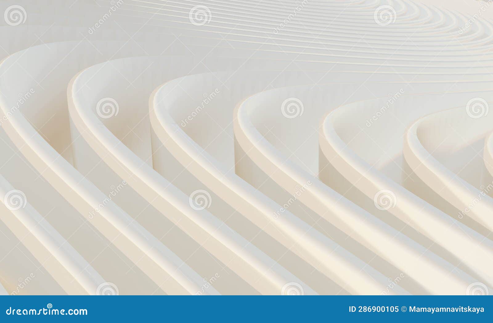 Three Dimensional Render of Delicate Beige Wavy Wallpaper, 3D Abstract ...