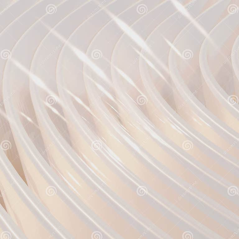 Three Dimensional Render of Delicate Beige Wavy Wallpaper, 3D Abstract ...