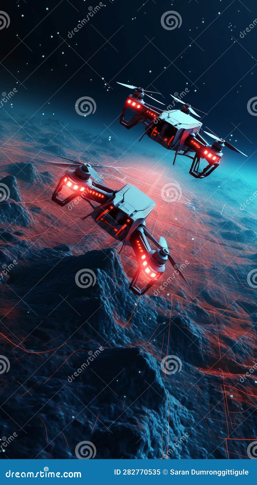 Drone Hovering Over a Binary Code Landscape - a Three-Dimensional ...