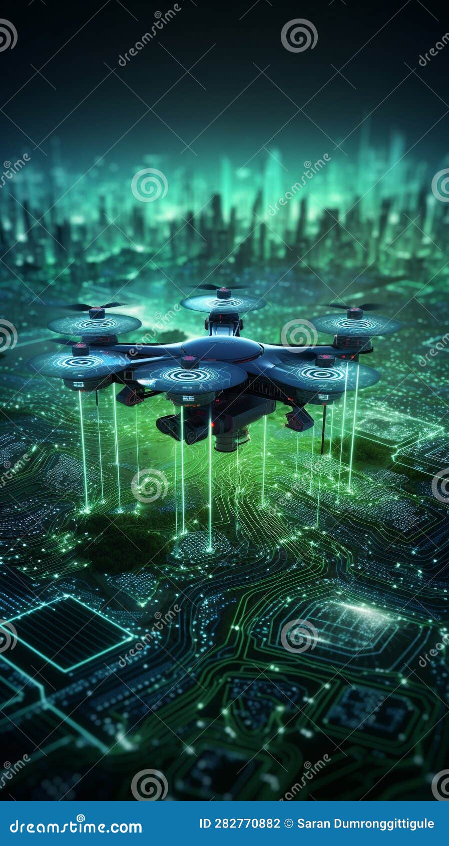 Drone Hovering Over a Binary Code Landscape - a Three-Dimensional ...