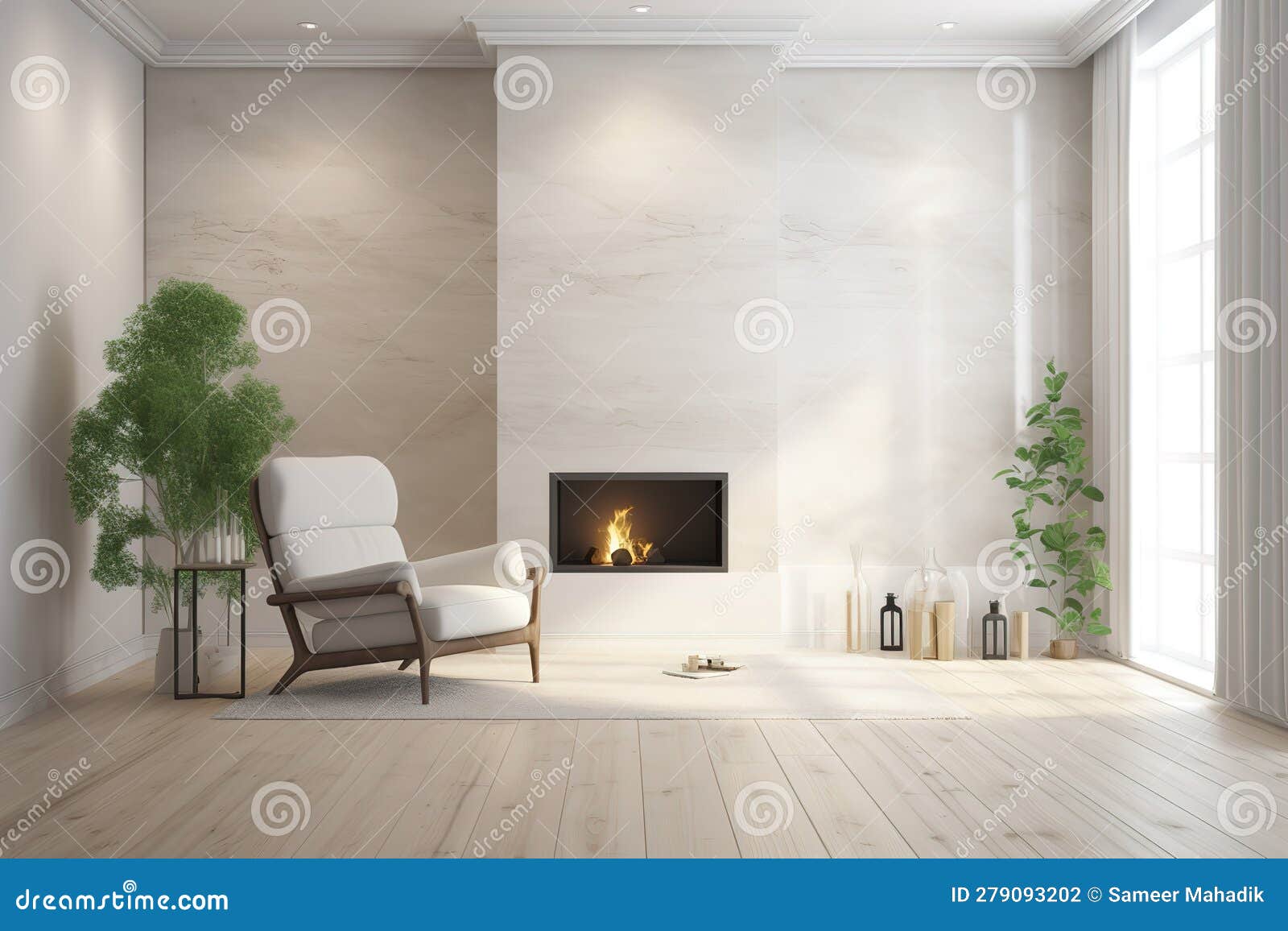Three Dimensional Render of Living Room. Generative AI Stock ...