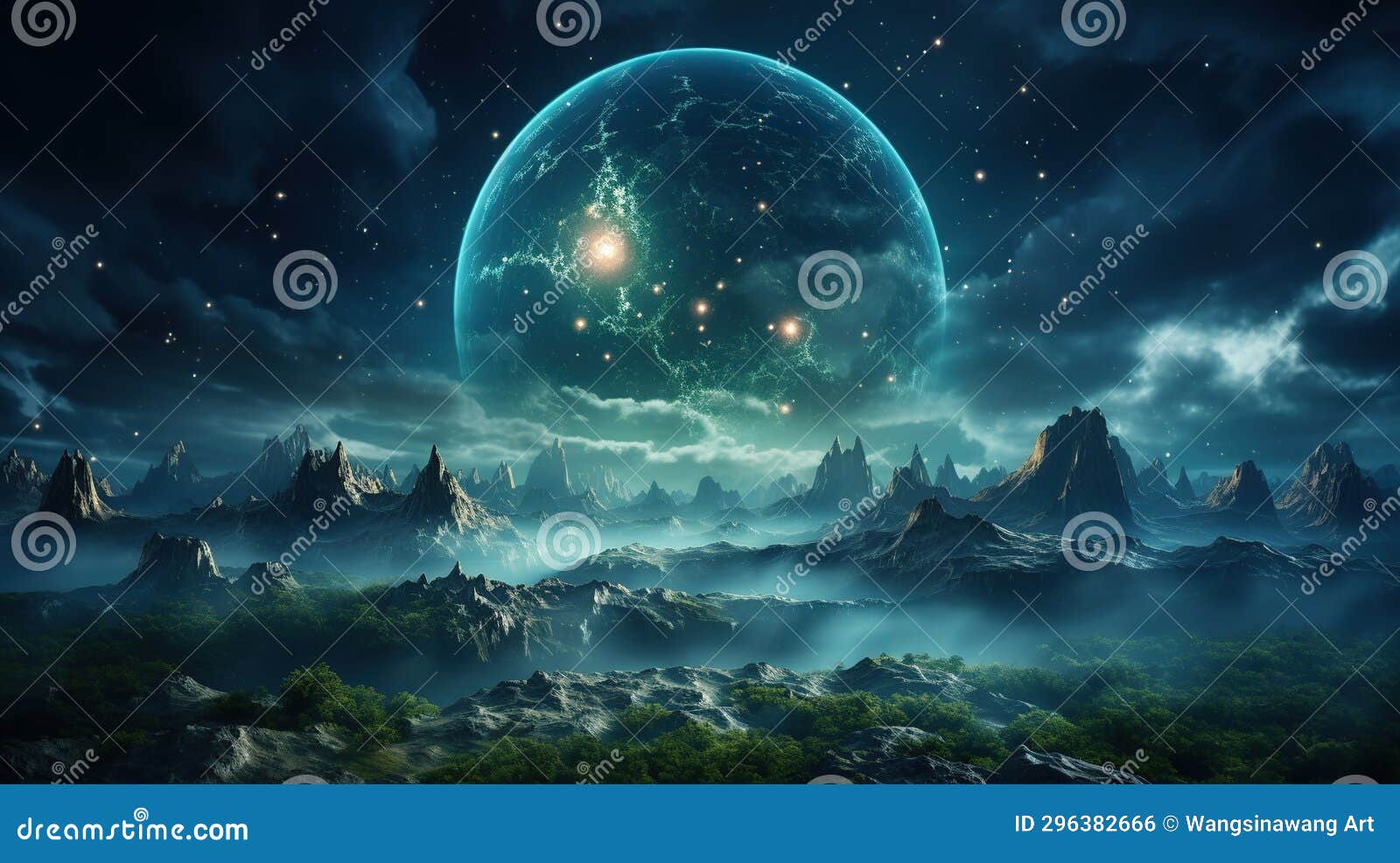 Three Dimensional Render of Planet Earth Floating in Outer Space Stock ...
