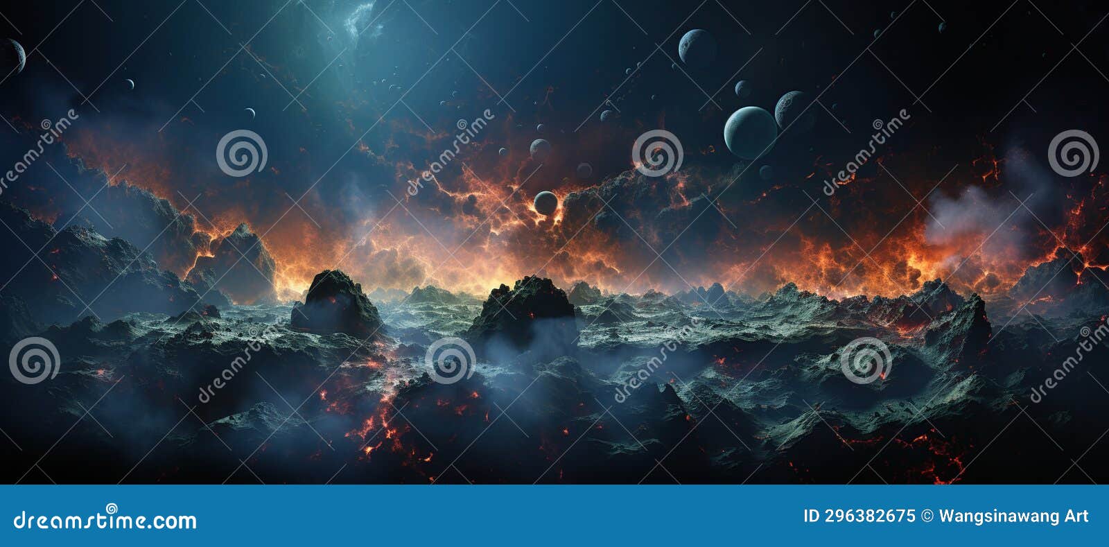 Three Dimensional Render of Planet Earth Floating in Outer Space Stock ...