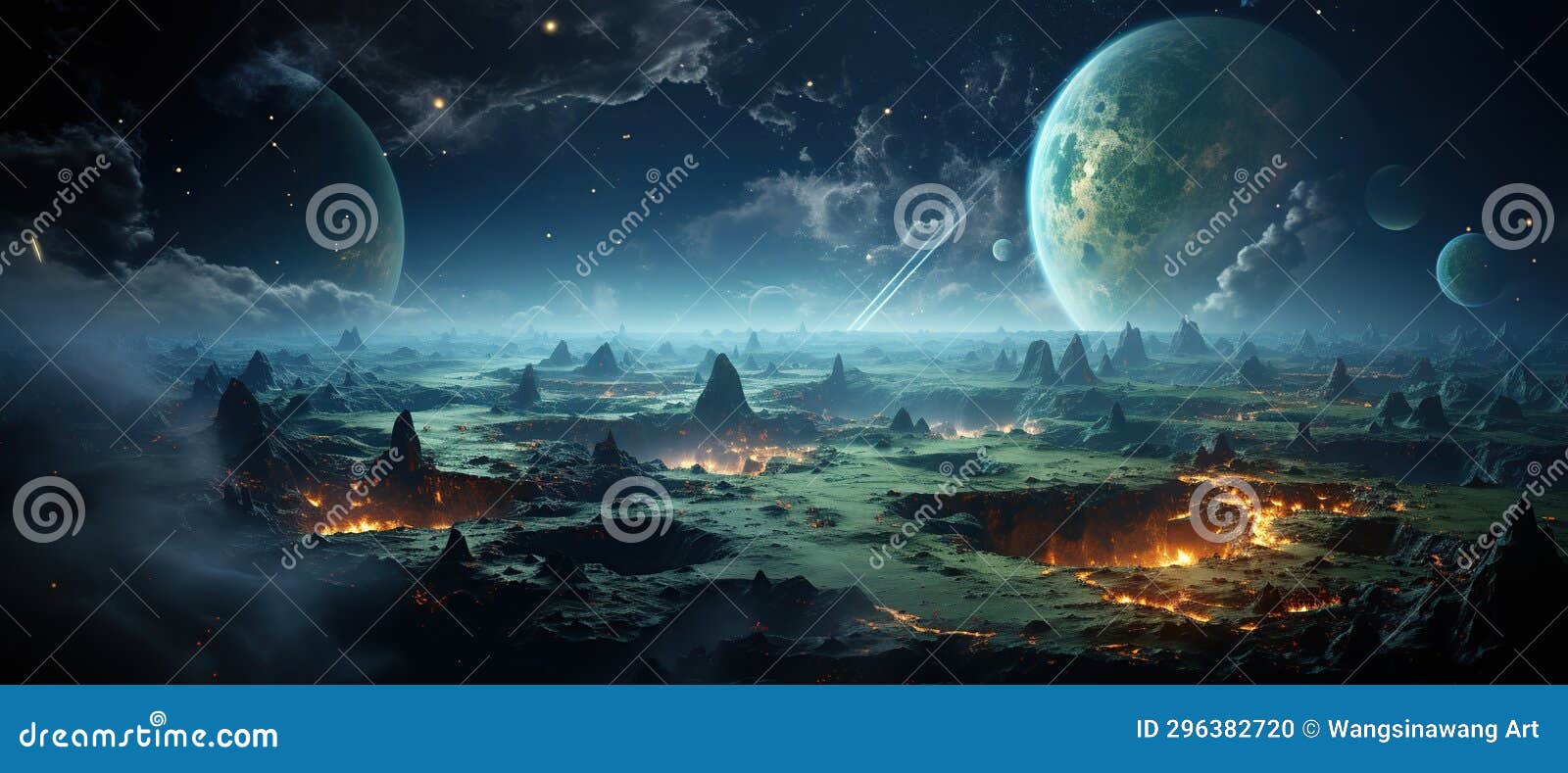 Three Dimensional Render of Planet Earth Floating in Outer Space Stock ...