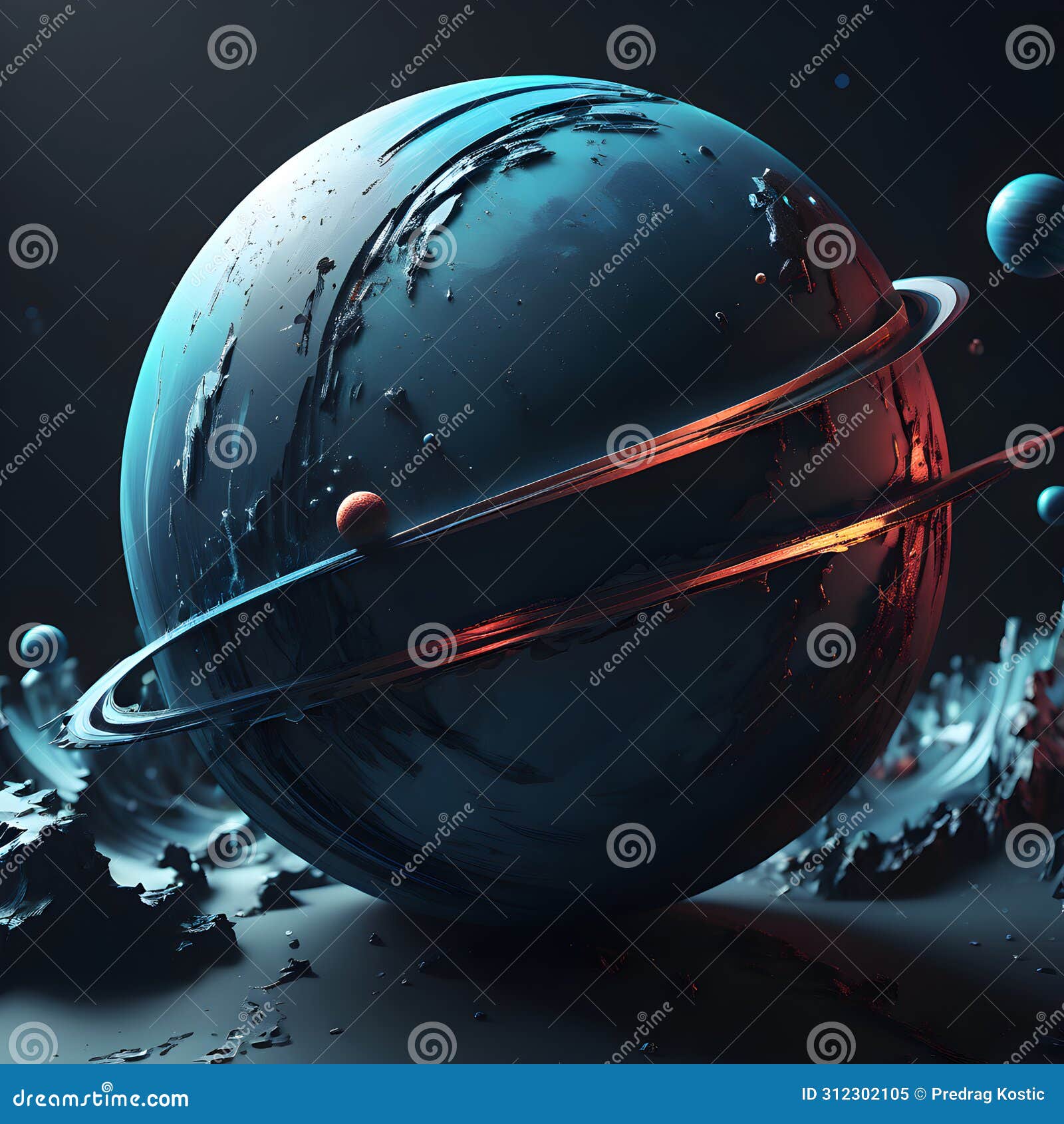 Three Dimensional Render of Planet Earth Stock Illustration ...