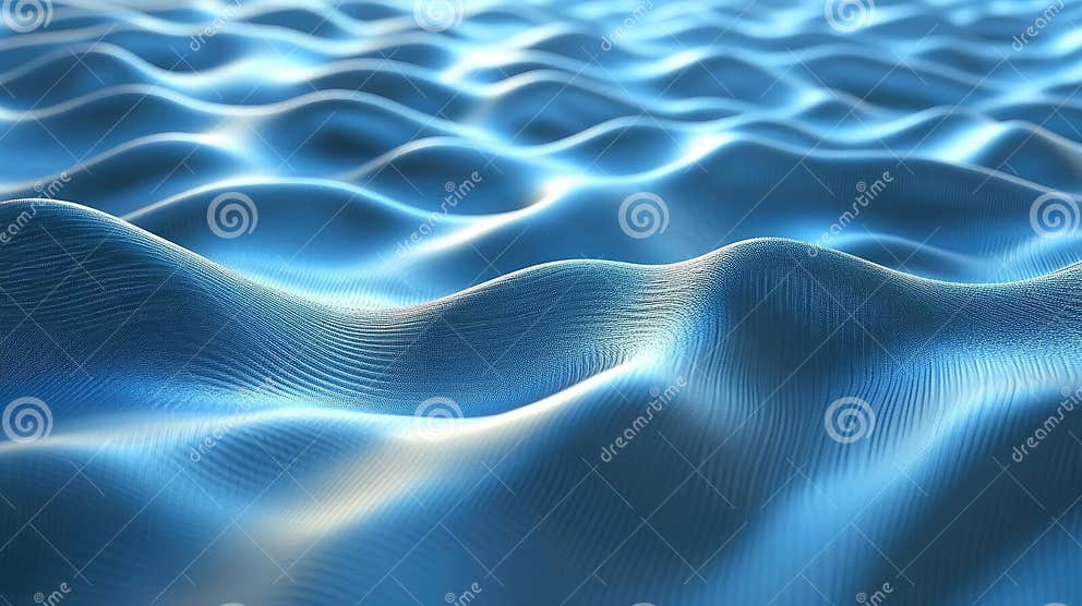 Three Dimensional Render of Wavy Pattern. Waves Abstract Background ...