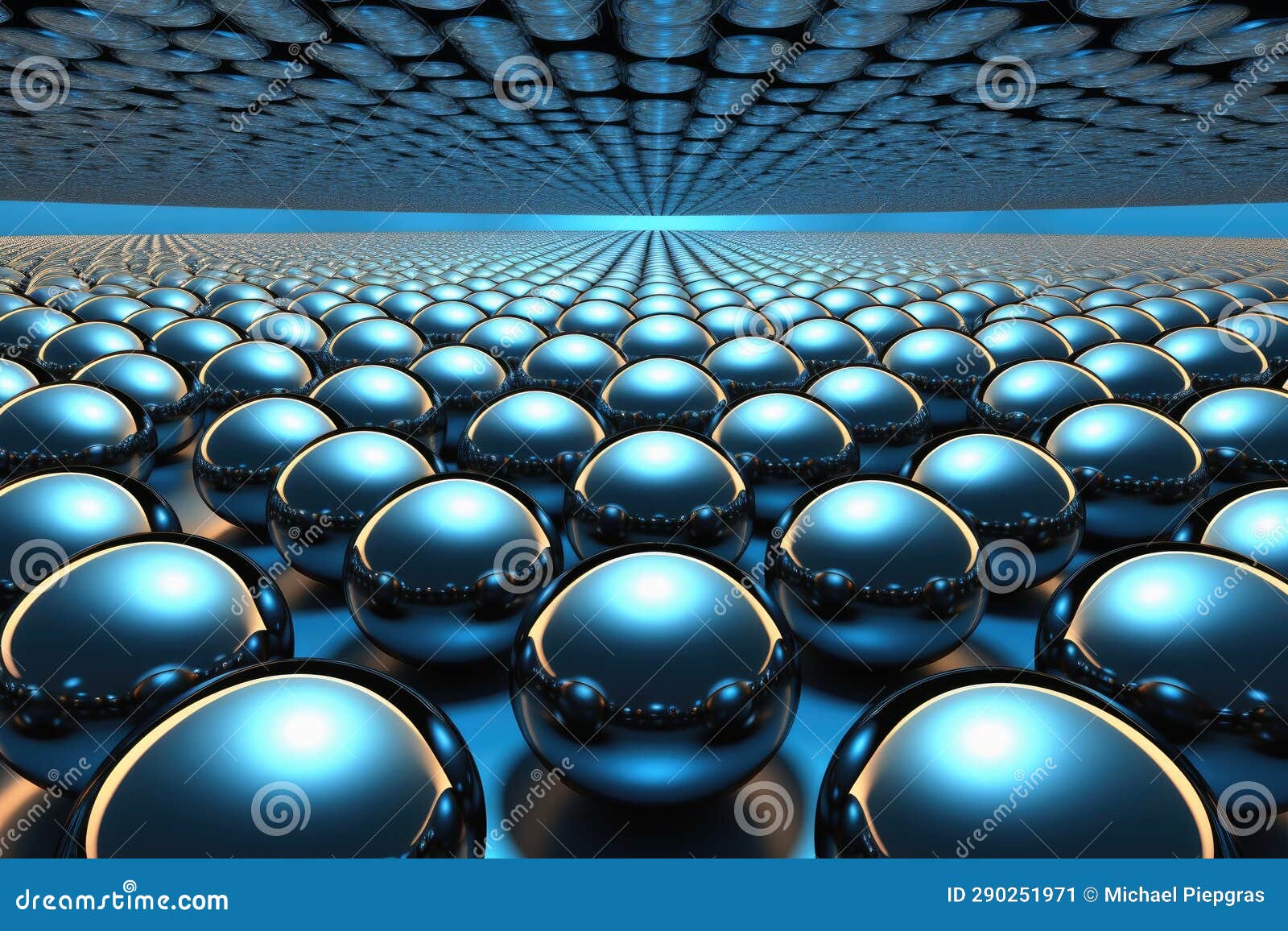 Three Dimensional Rendered Background of Many Reflective Spheres Stock ...