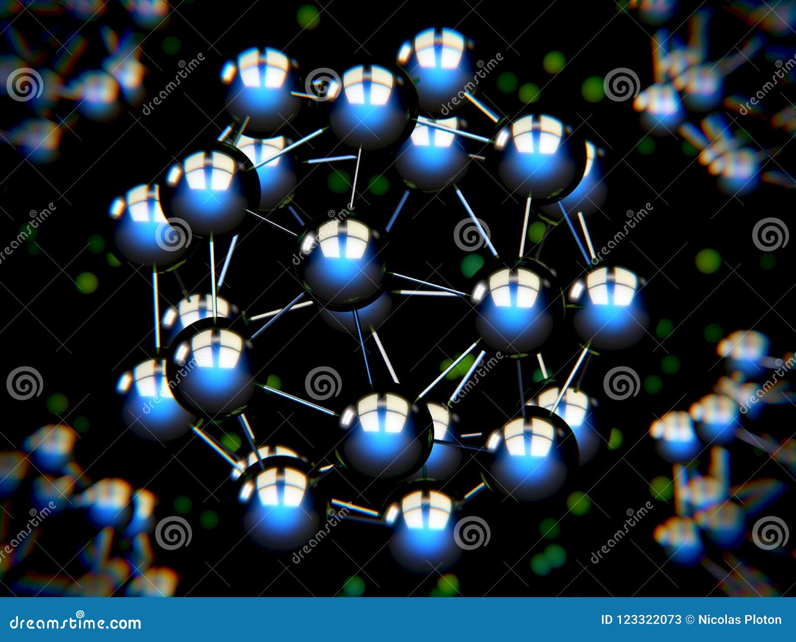 Close-up of a Nanostructure, 3d Illustration Stock Illustration ...