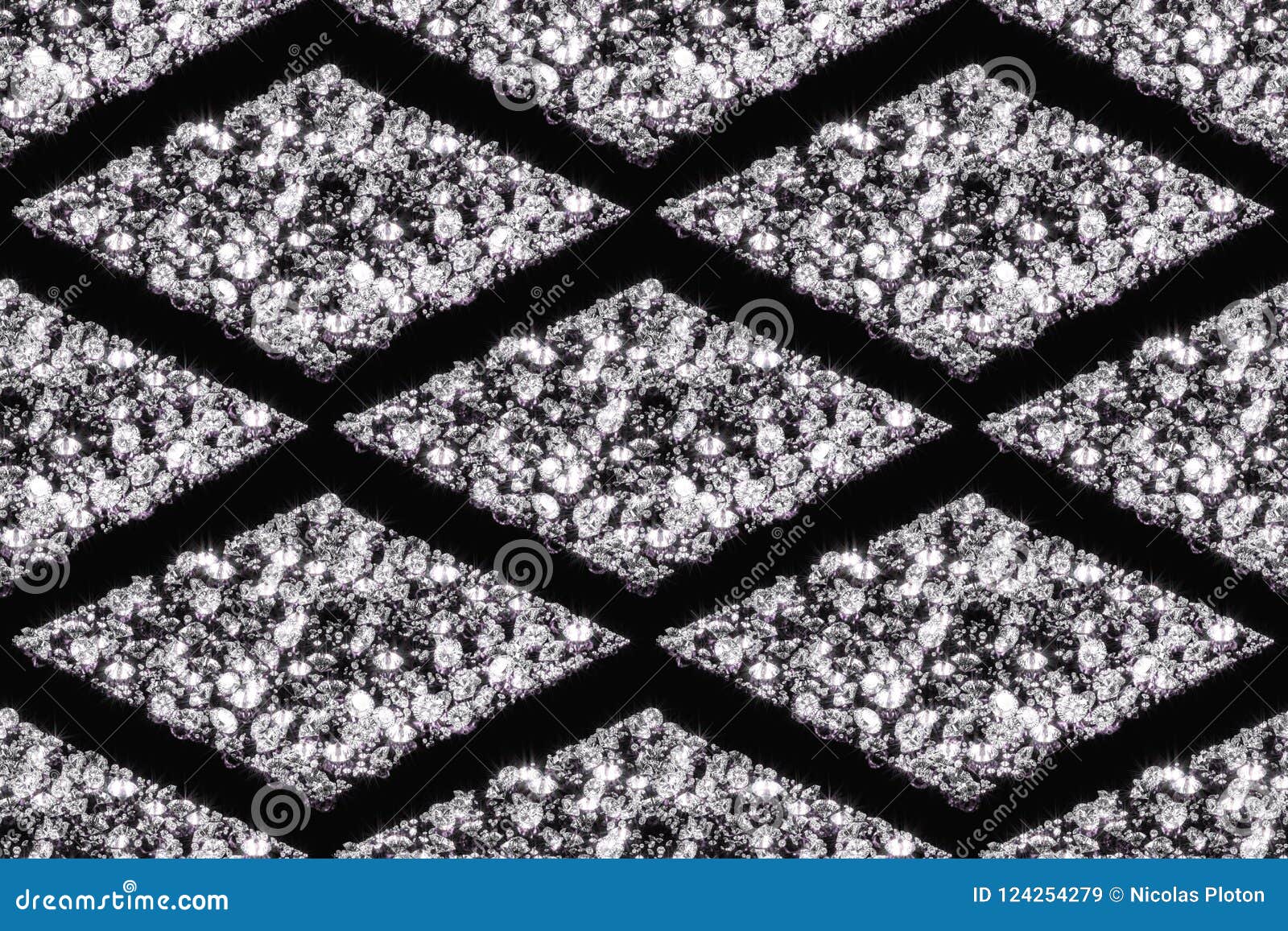 Seamless Patterns of Diamonds Stock Illustration - Illustration of ...