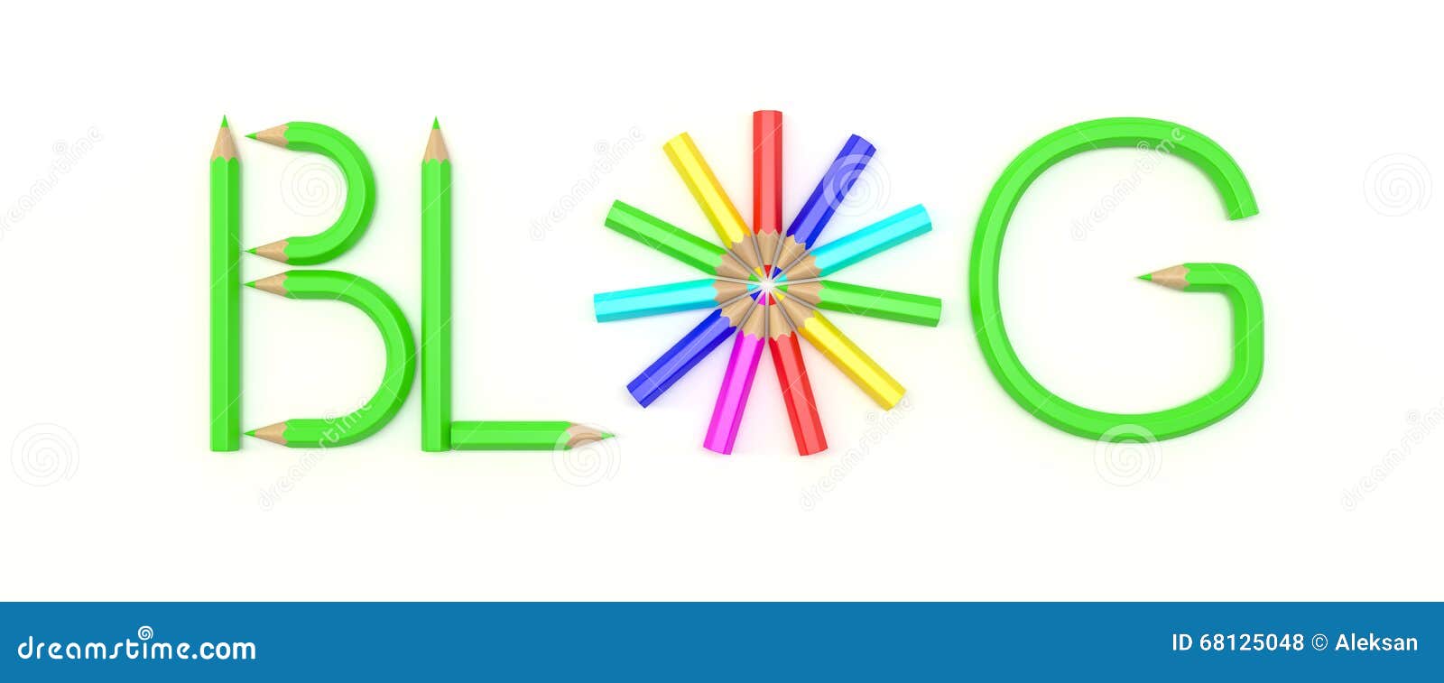 Three Dimensional Rendering of BLOG Word. Stock Photo - Image of sign ...