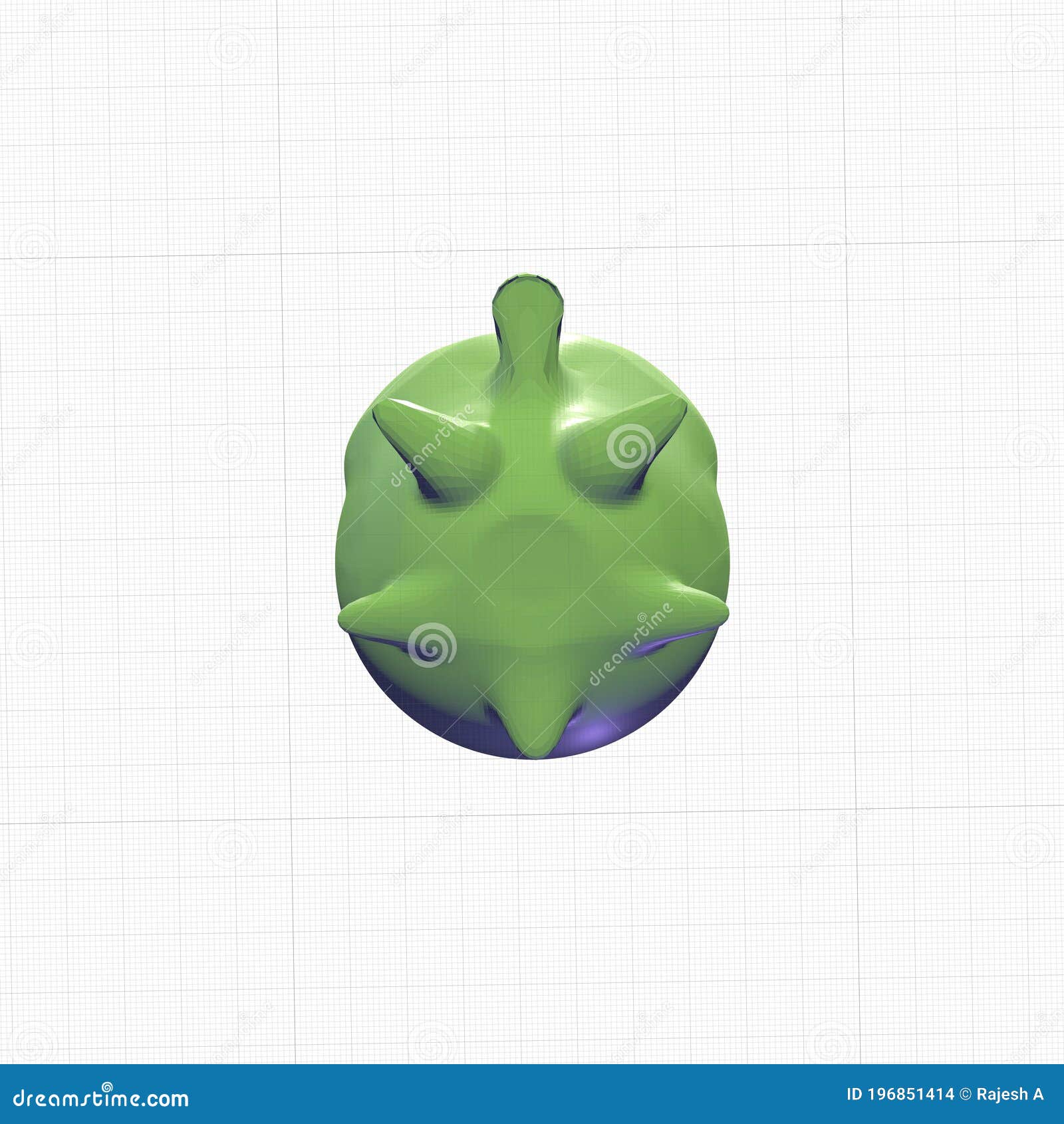 Three Dimensional Rendering Work of Bottom Side of a Tortoise Stock ...