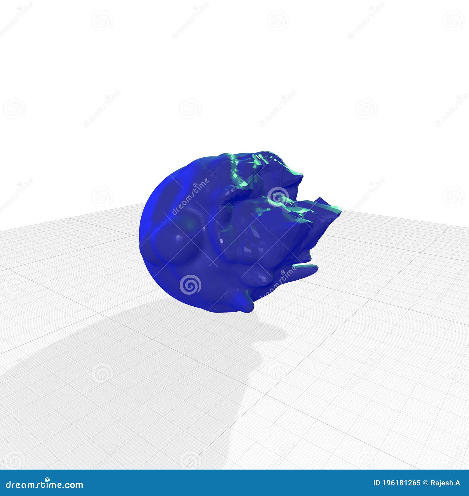 Three Dimensional Rendering Work of an Object Stock Illustration ...