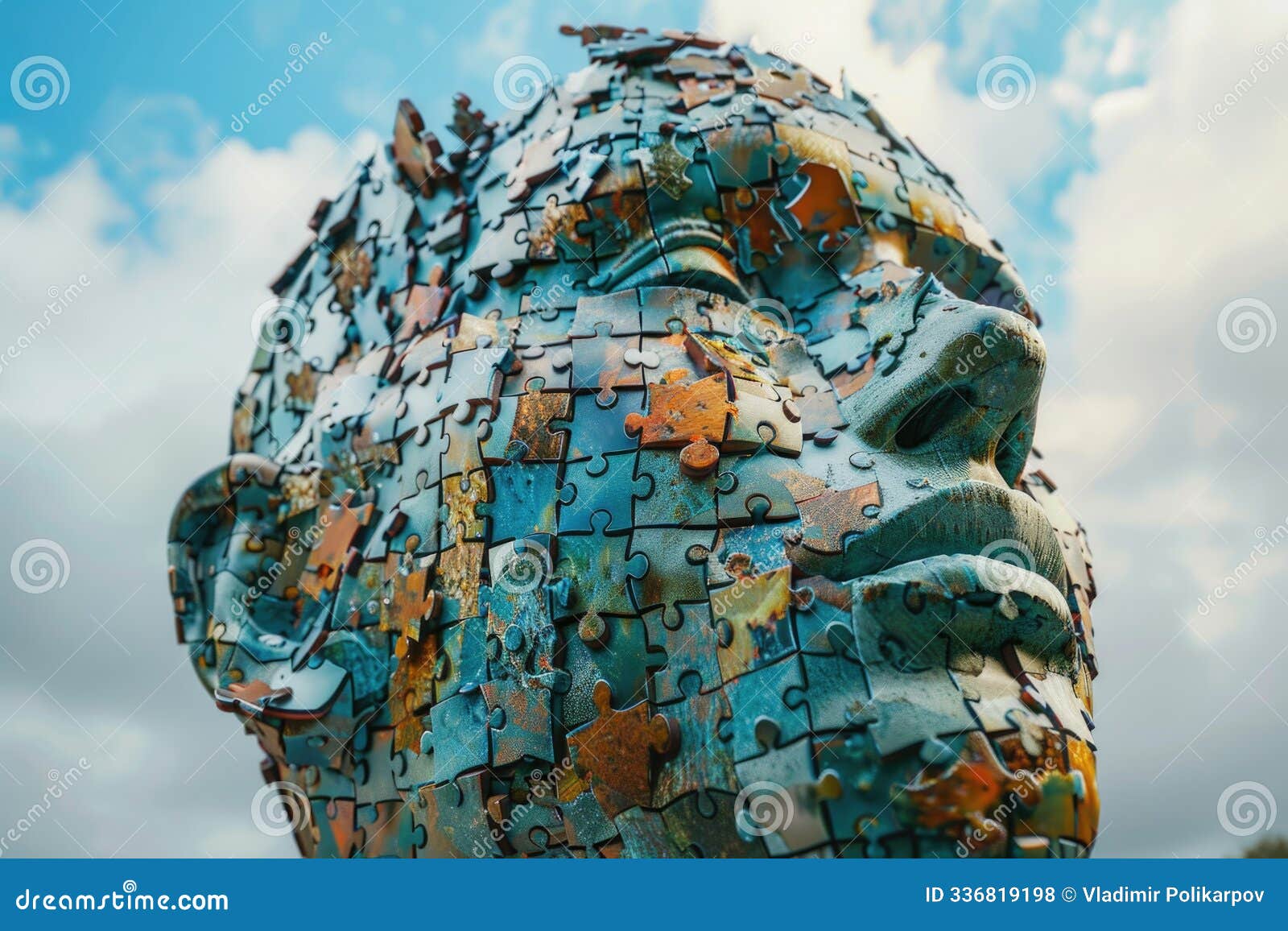 A Three-dimensional Representation of a Human Head Constructed from ...