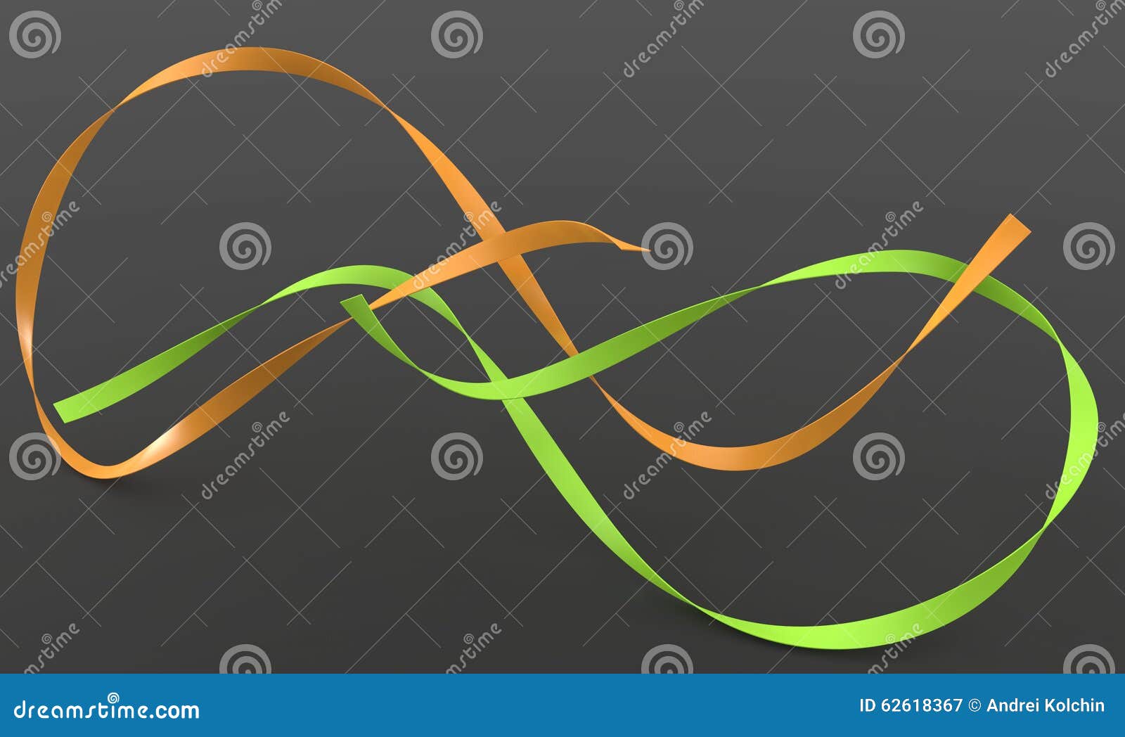 Three dimensional ribbon stock illustration. Illustration of ...