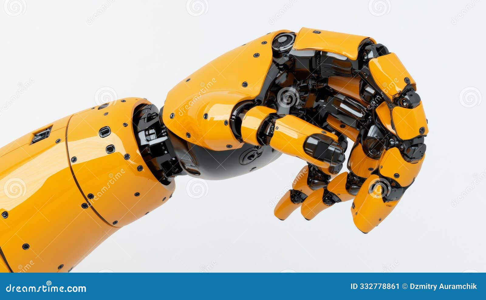 Three-dimensional Robotic Arm on White Background. Technical Hand that ...