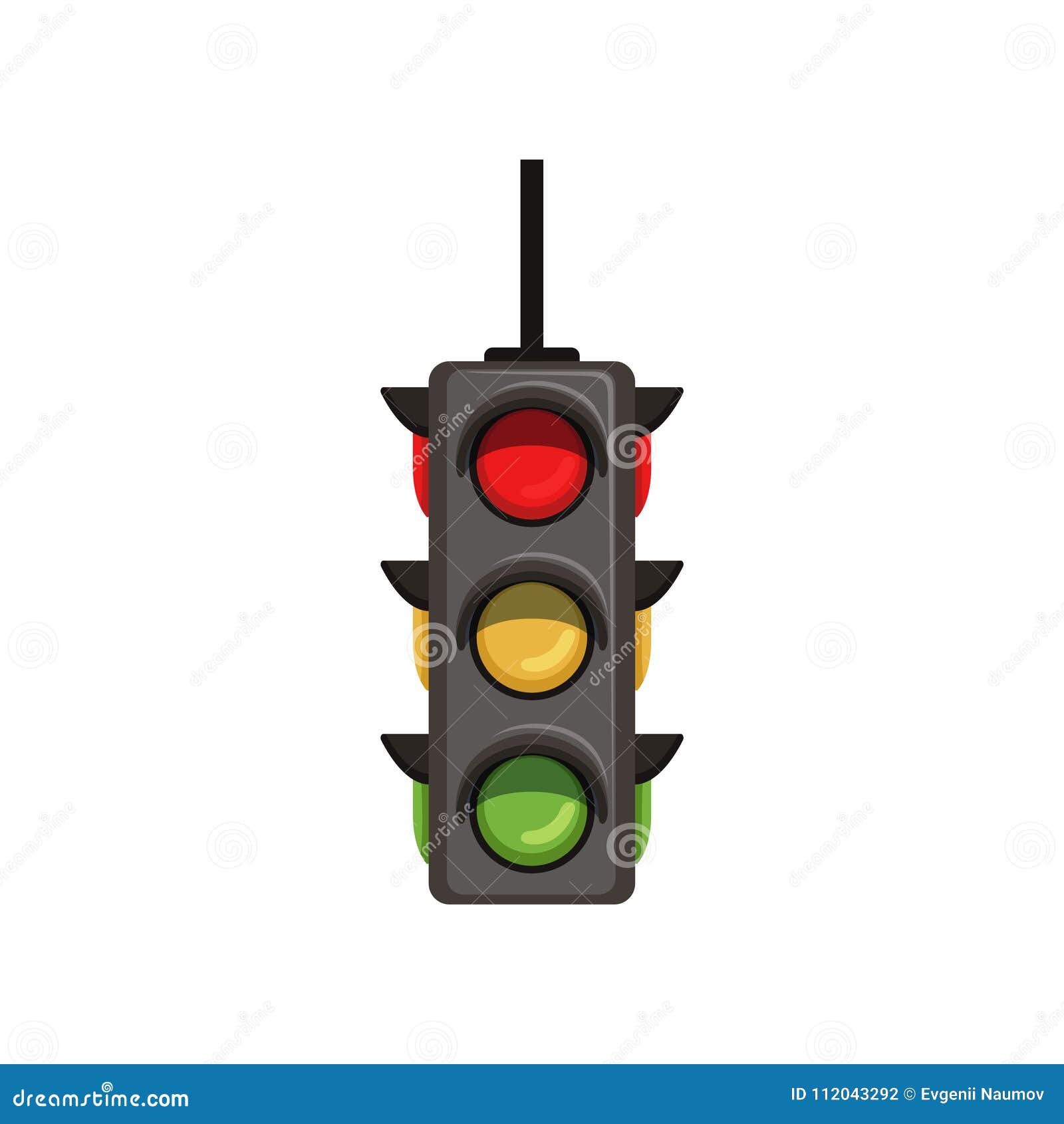 Semaphore With Vertical Arrangement Of Signals. Flat Vector Traffic ... Semaphore With Vertical Arrangement Of Signals. Flat Vector Traffic ...