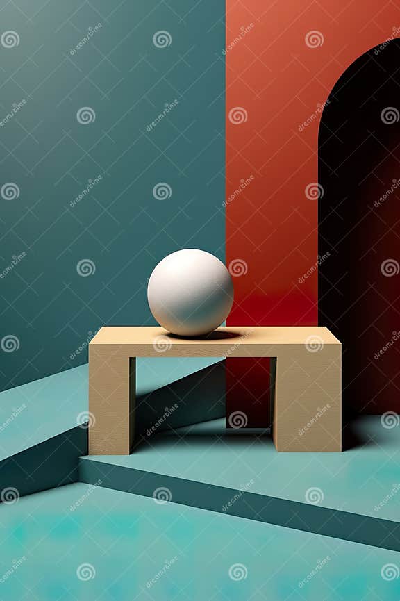 Three-dimensional Shapes Rendered in Complementary Colors, Creating a ...