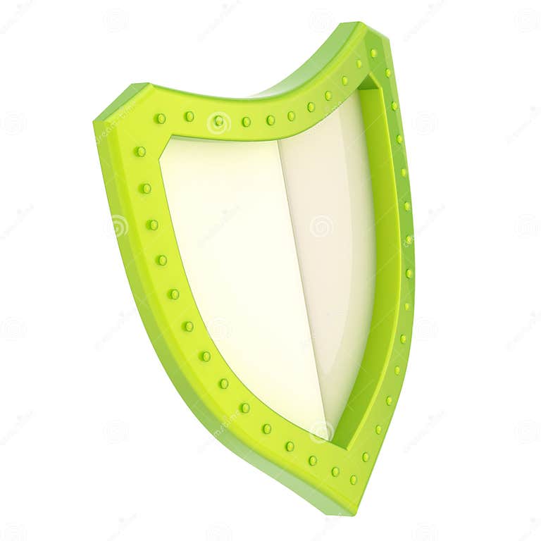 Three-dimensional Shield Symbol Isolated Stock Illustration ...
