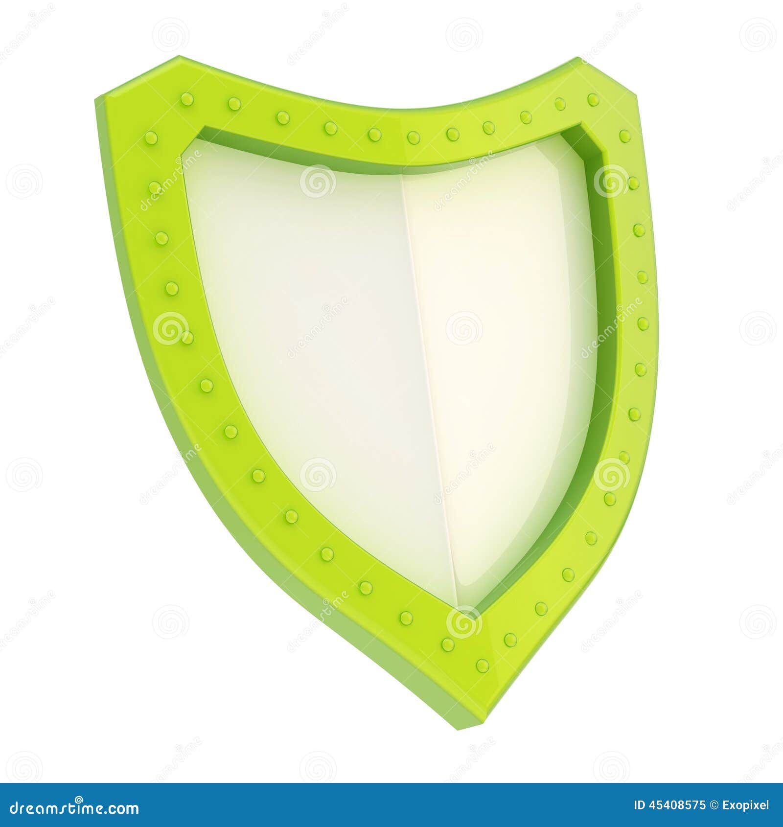 Three-dimensional Shield Symbol Isolated Stock Illustration ...