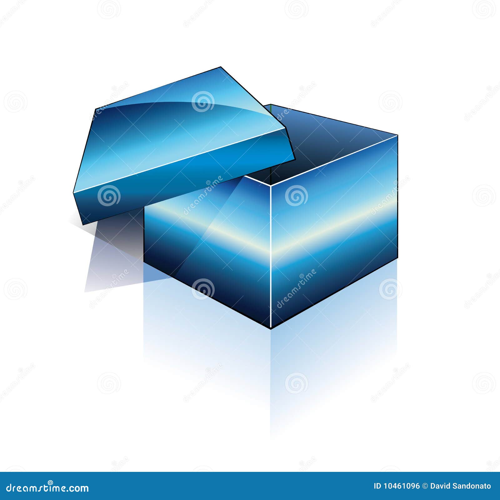 Three Dimensional Shiny Box Stock Vector - Illustration of retail ...