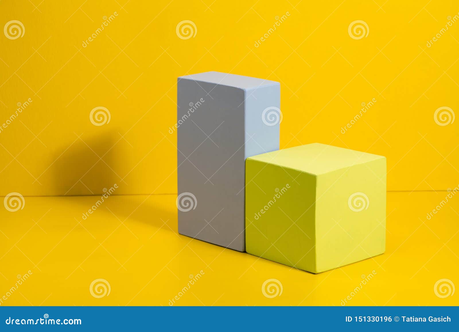 Three-dimensional Solid Shapes on Colored Paper Stock Photo - Image of ...