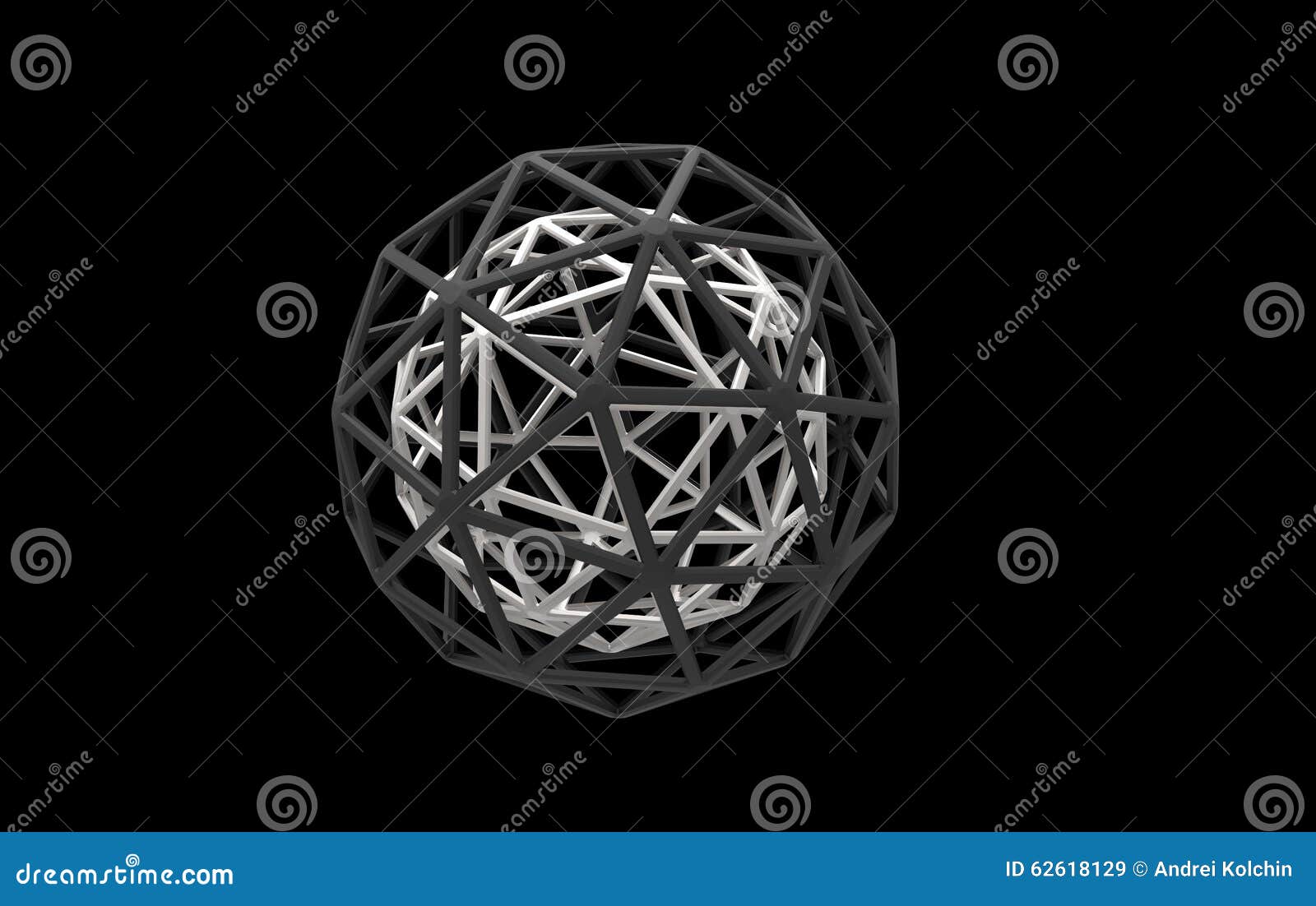 Three dimensional sphere stock illustration. Illustration of round ...