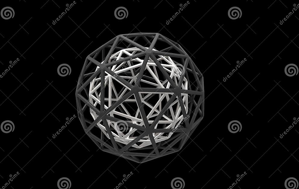 Three dimensional sphere stock illustration. Illustration of round ...