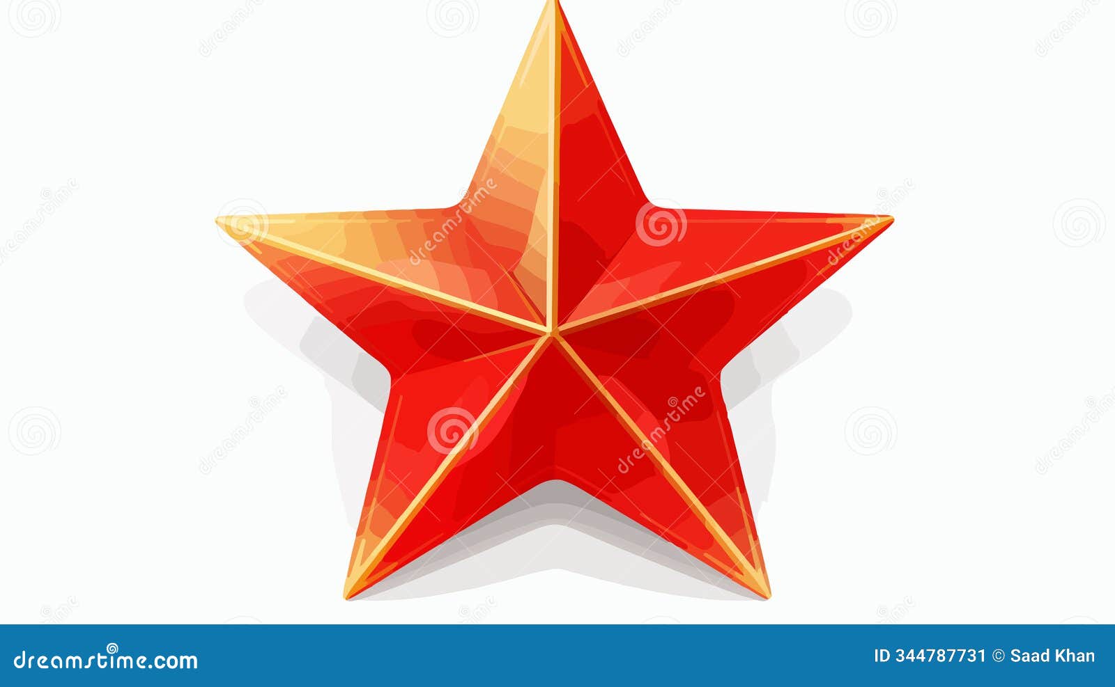 Three-Dimensional Star Vector Cartoon Stock Vector - Illustration of ...