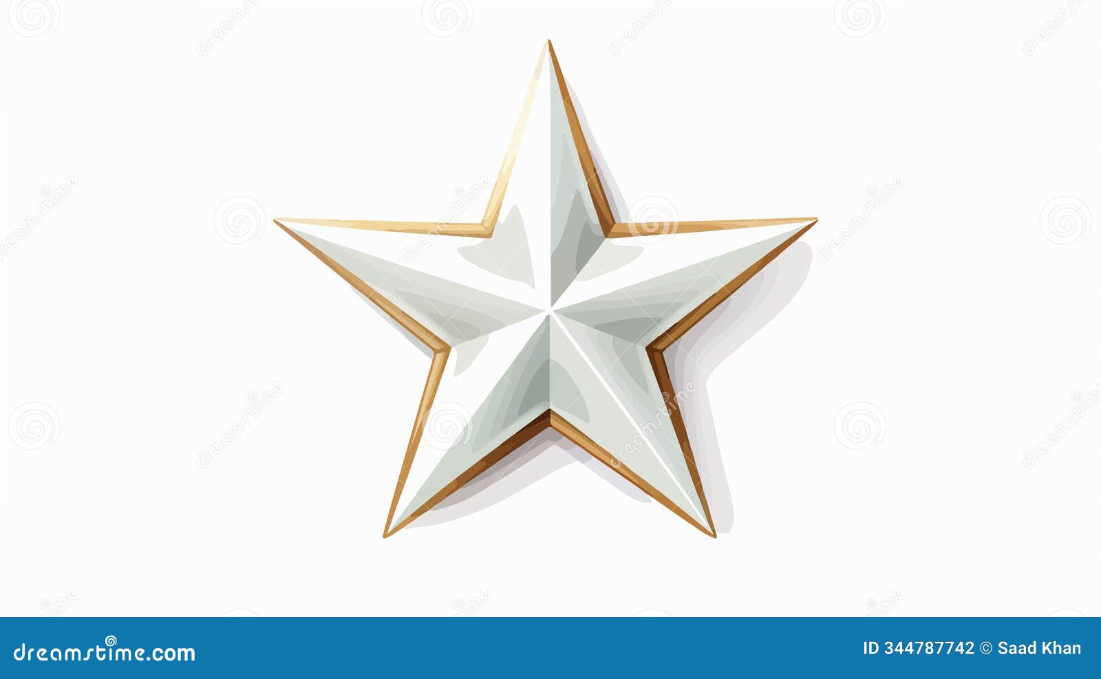 Three-Dimensional Star Vector Cartoon Stock Vector - Illustration of ...