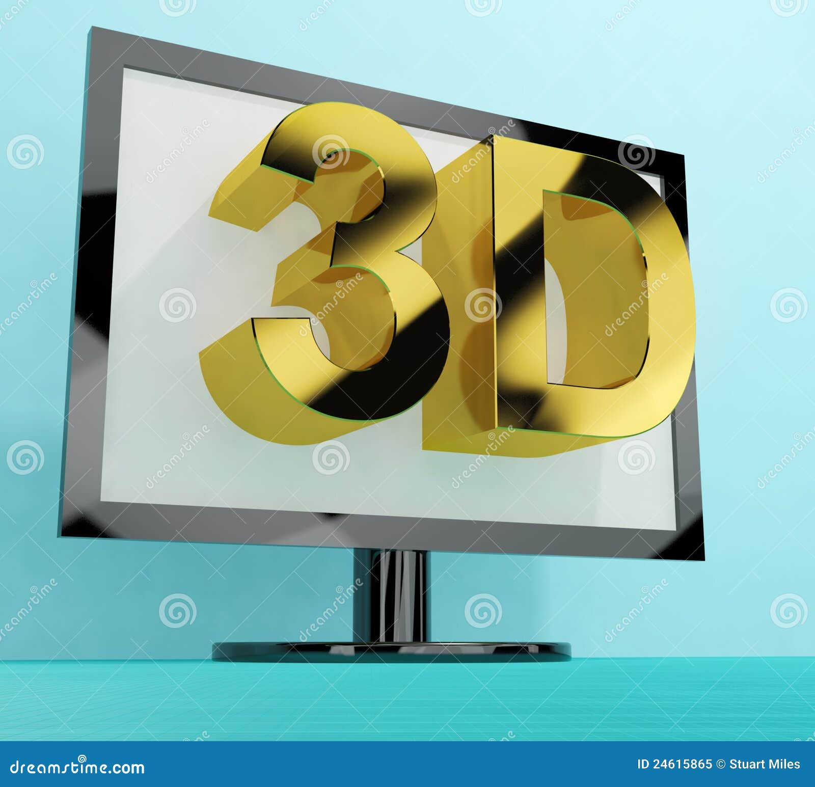 Three Dimensional Television or 3D HD TVs Stock Image - Image of ...