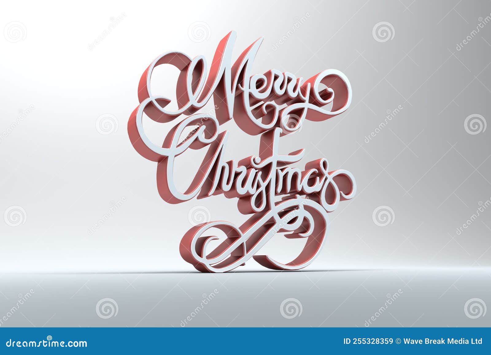 Three dimensional of text stock illustration. Illustration of christmas ...