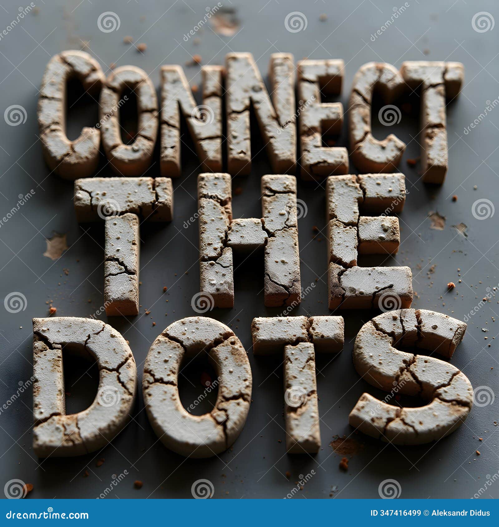 Three Dimensional Text Design with Cracked Earth Texture Stock ...