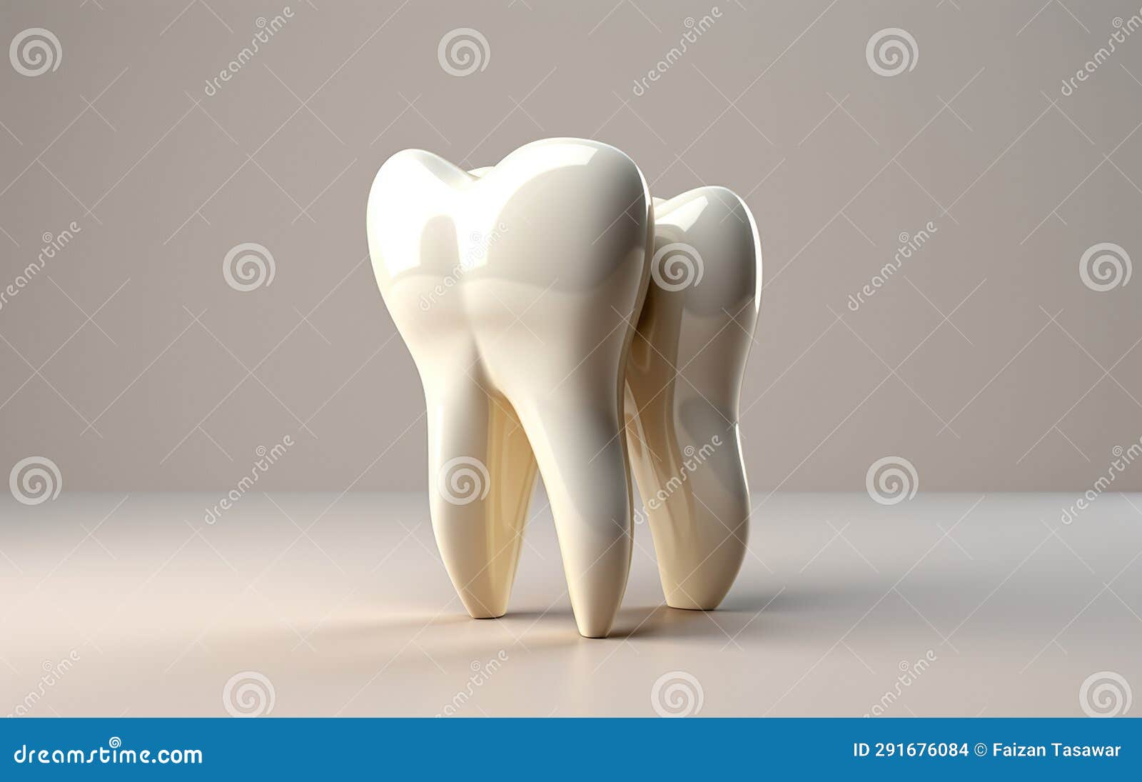 "Three-Dimensional Tooth with Front and Cut on the WHITE BACKGROUND ...