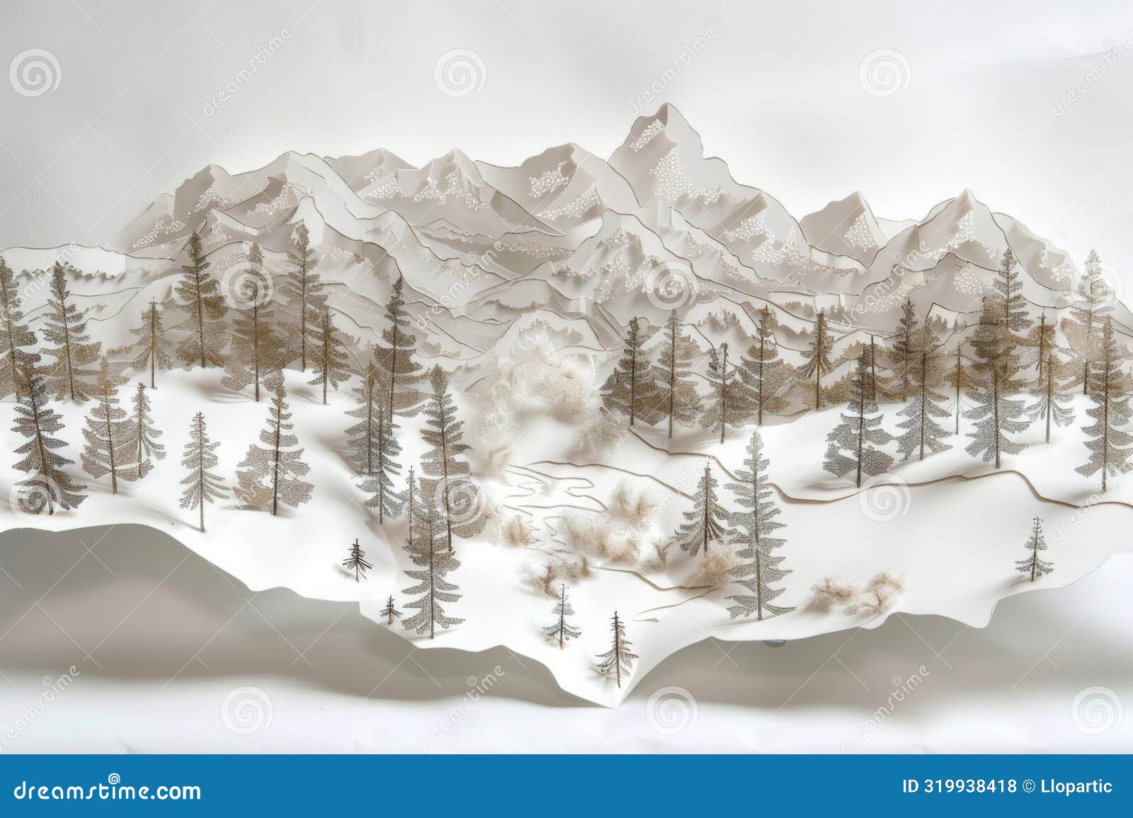 Topographic Map With River, Vector Stock Illustration | CartoonDealer ...