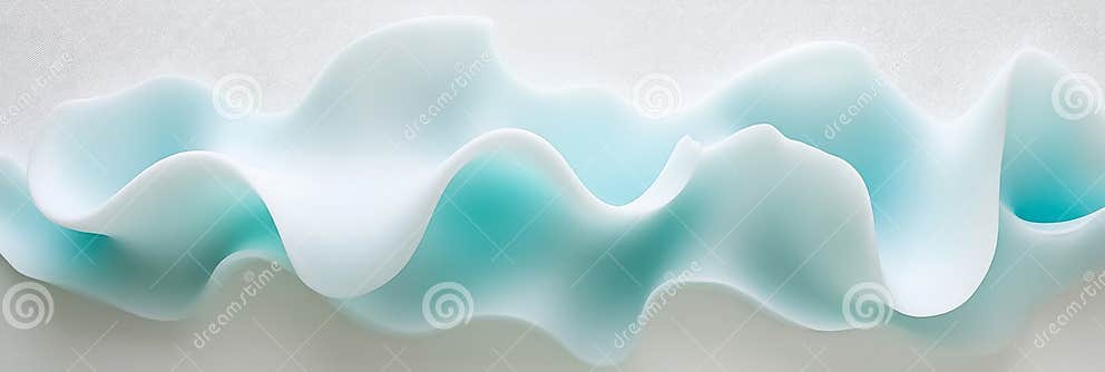 Three-dimensional Waves in Shades of Aqua and Teal, Featuring a Smooth ...