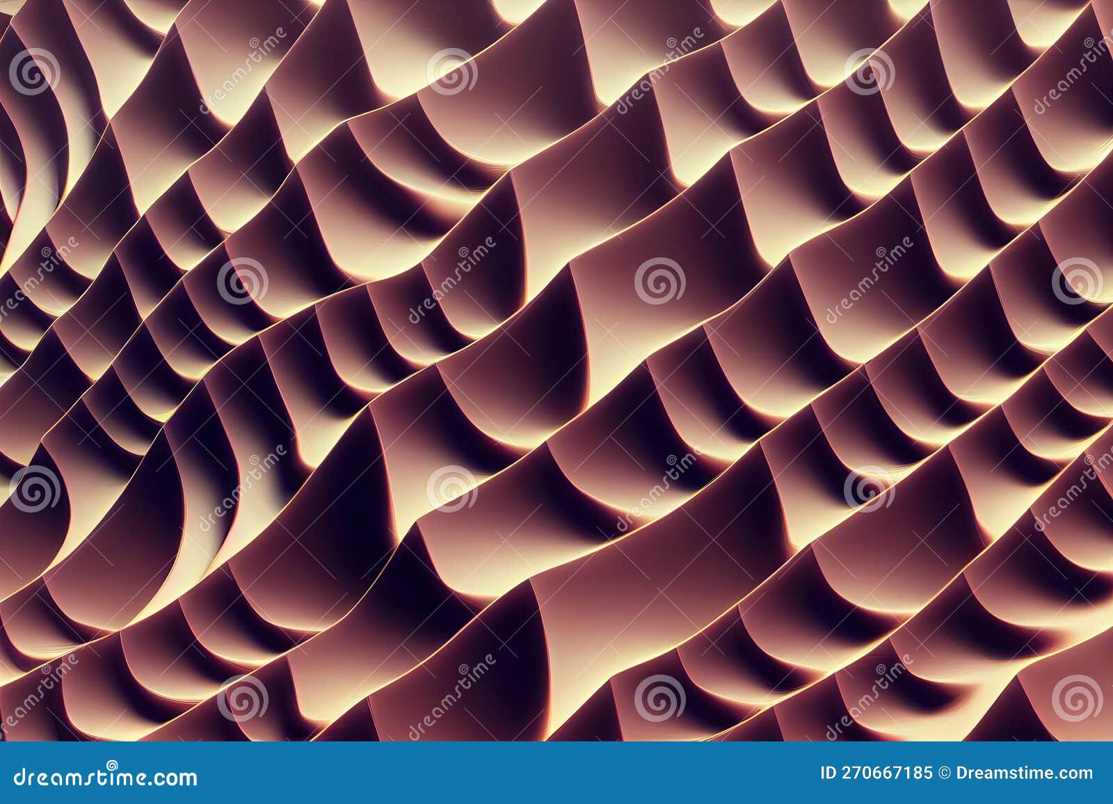 Three-dimensional Wavy Cells Pattern Abstract Background 3D Render ...