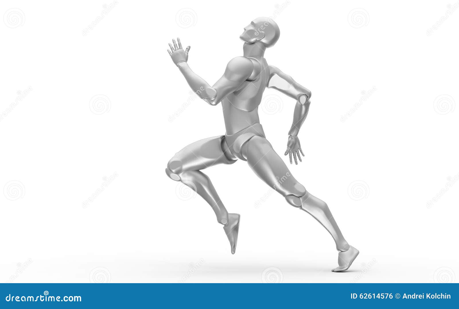 Three Dimensional White Human Run Stock Illustration - Illustration of ...