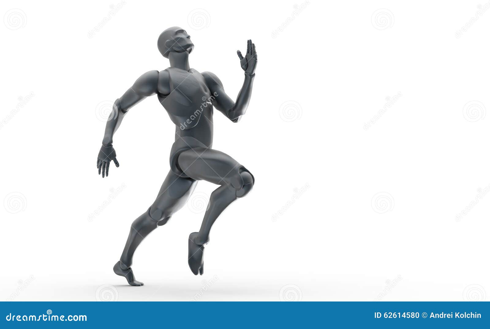 Three Dimensional White Human Run Stock Illustration - Illustration of ...